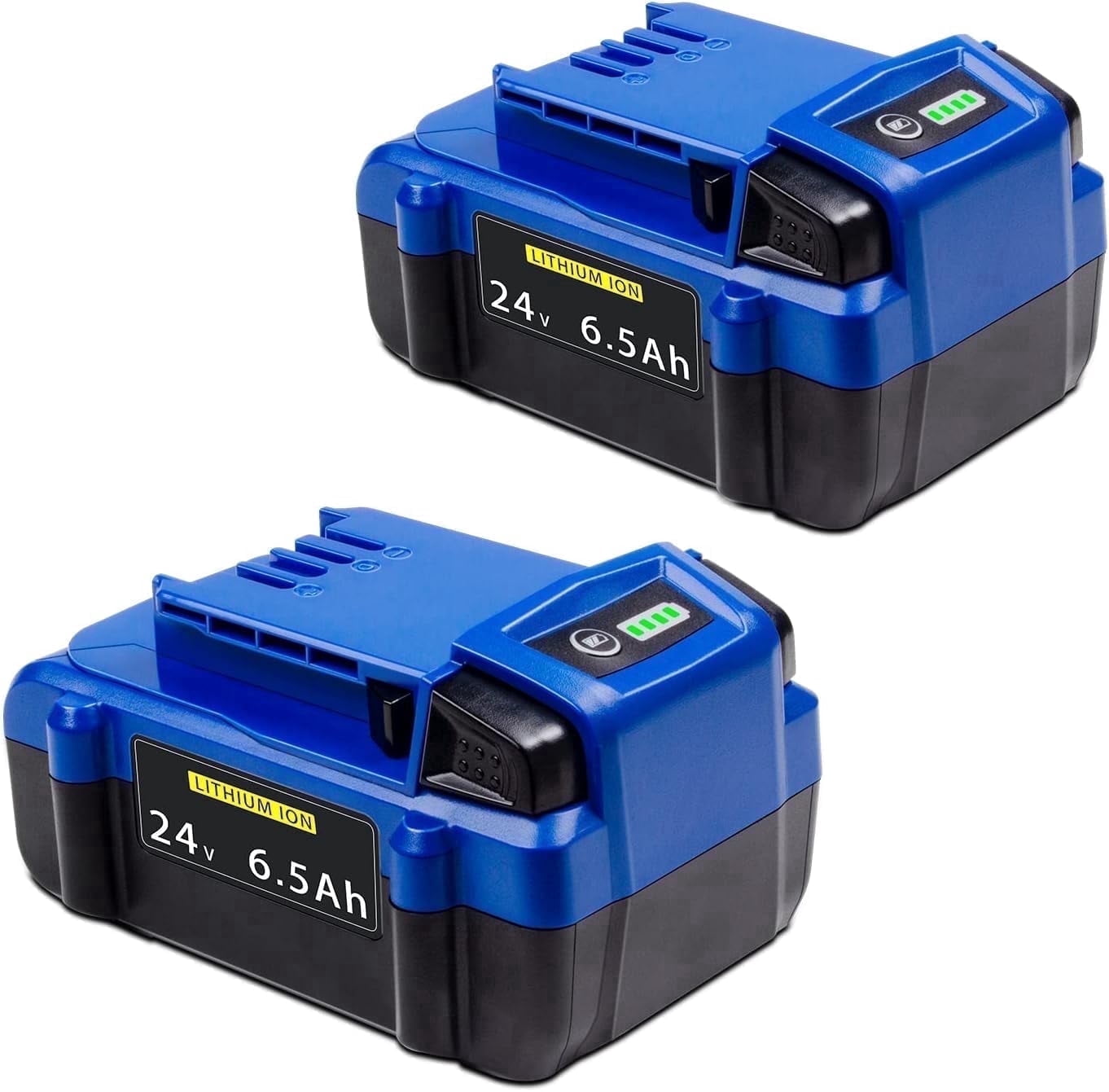 FSKE 2Packs 6.5Ah Replacement for Kobalt 24V Battery Lithium Ion ...