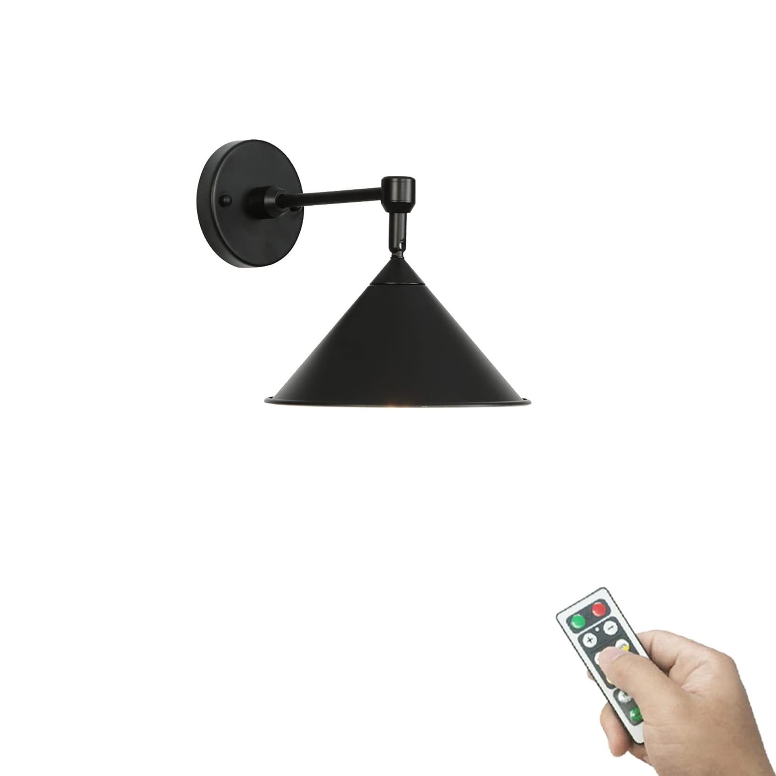 FSLiving 1-Lamp Battery Run 55 Lumens LED Wall Light Remote Control ...