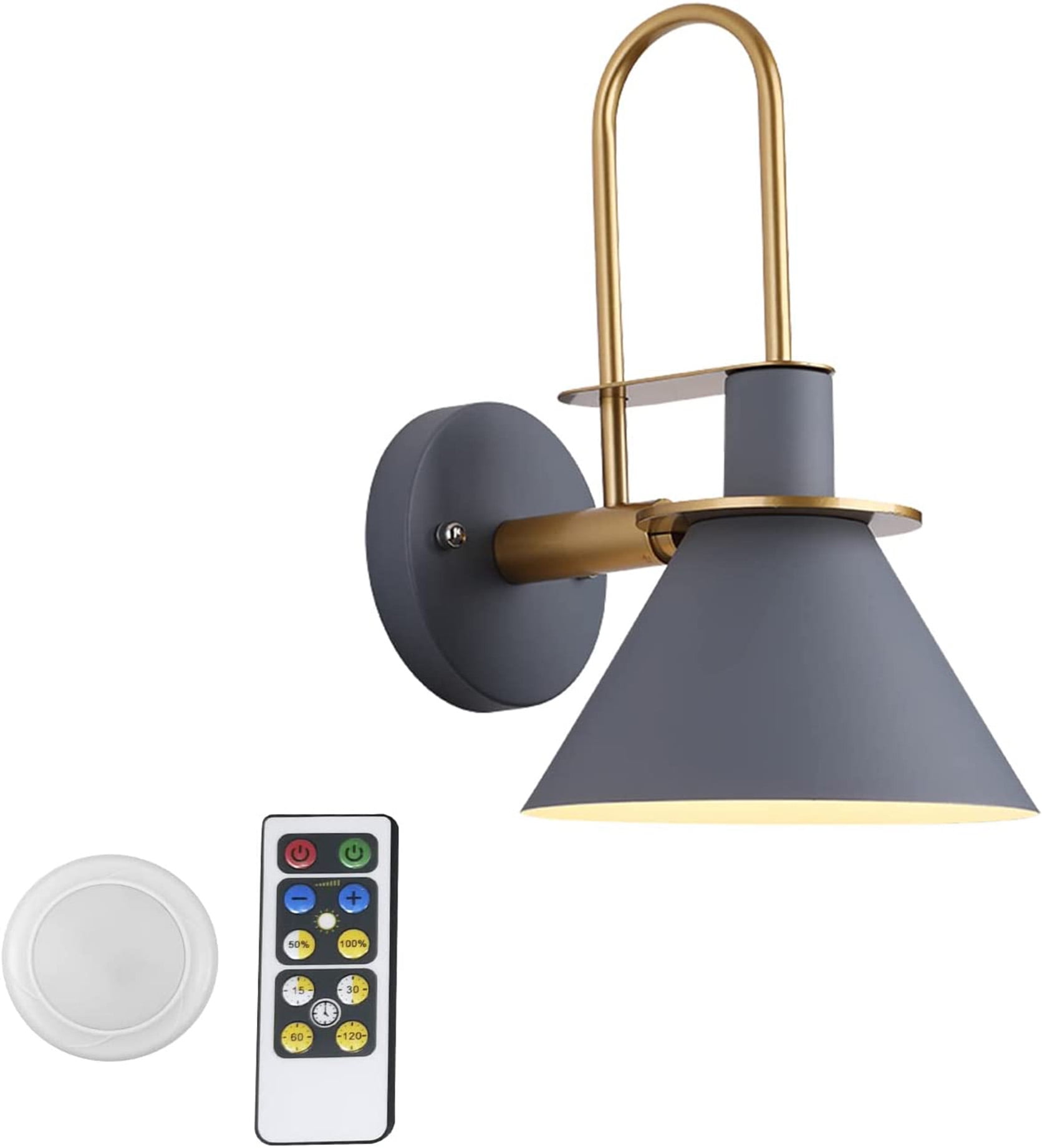 FSLiving 1-Pack 55 Lumens Led Remote Control Battery Run Cordless Lamp ...