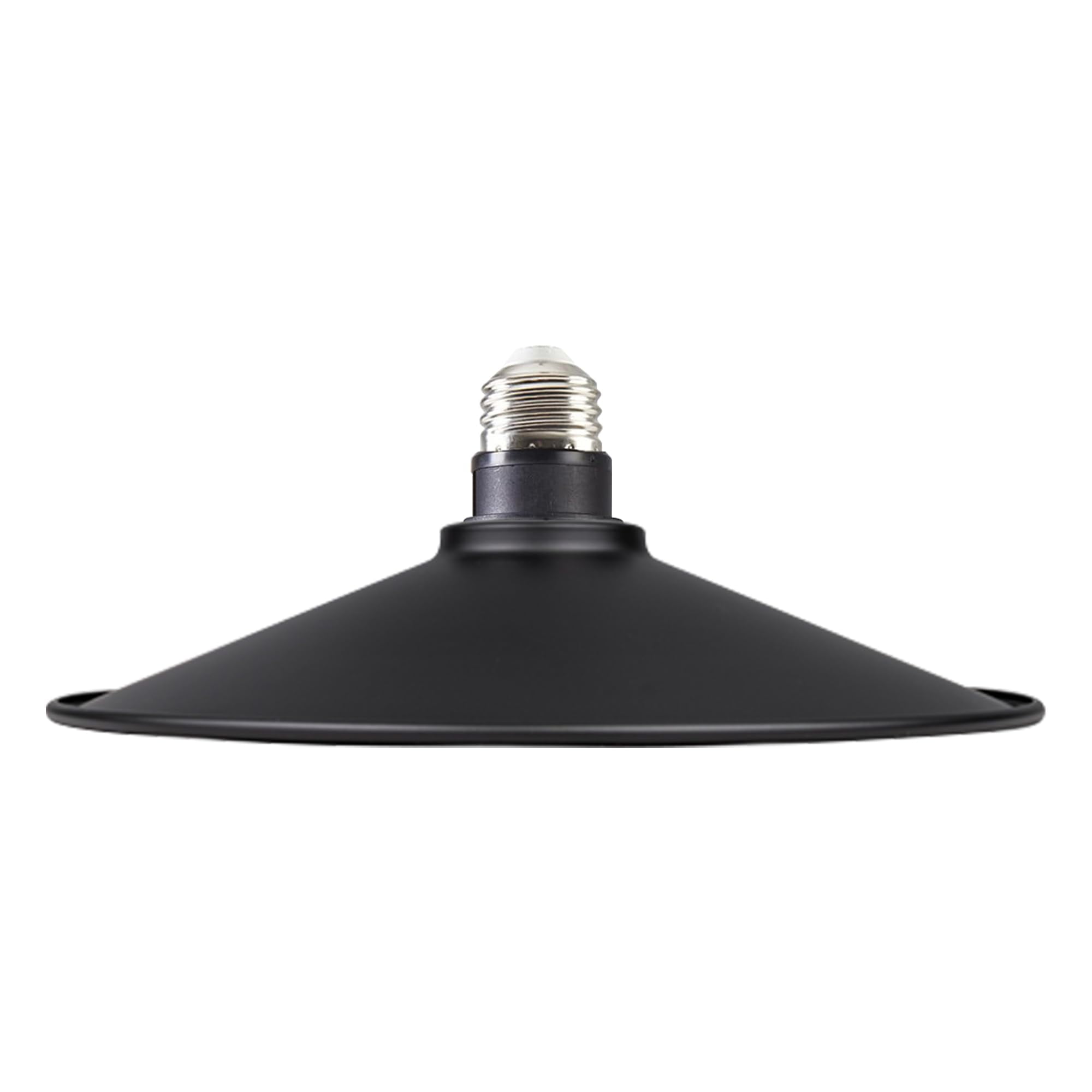 FSLiving 10.2" Black Industrial Metal Lamp Shade with Light Socket ...