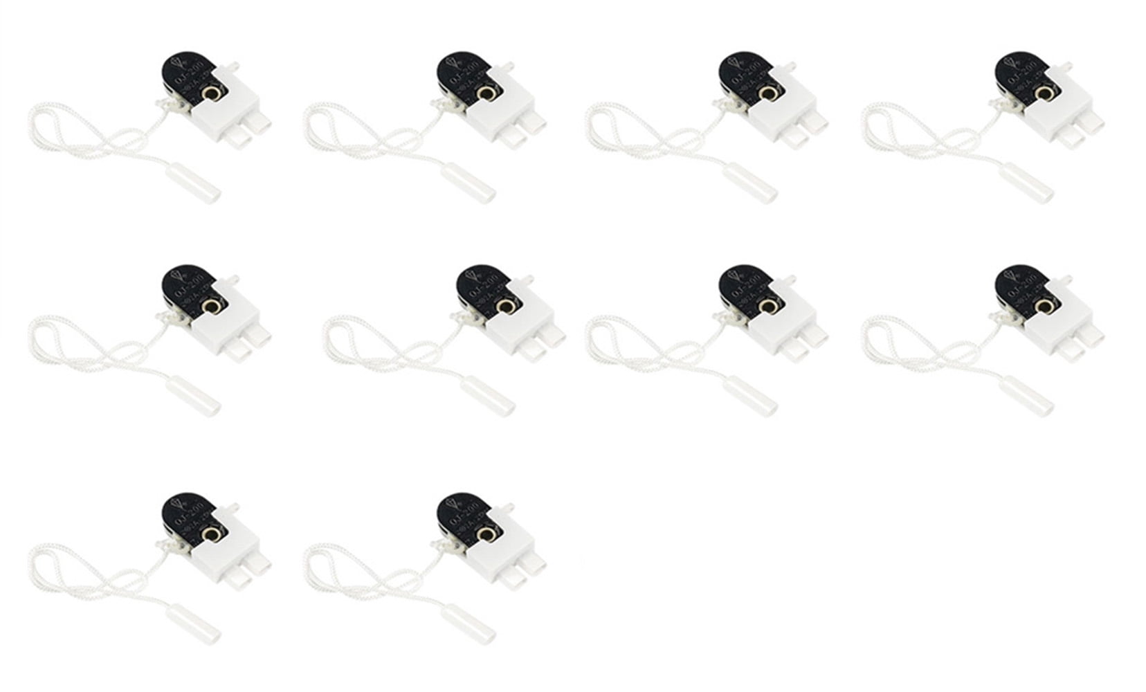 FSLiving 10Pcs Ceiling Fan Light Switch with White Cord, UL Listed Pull ...
