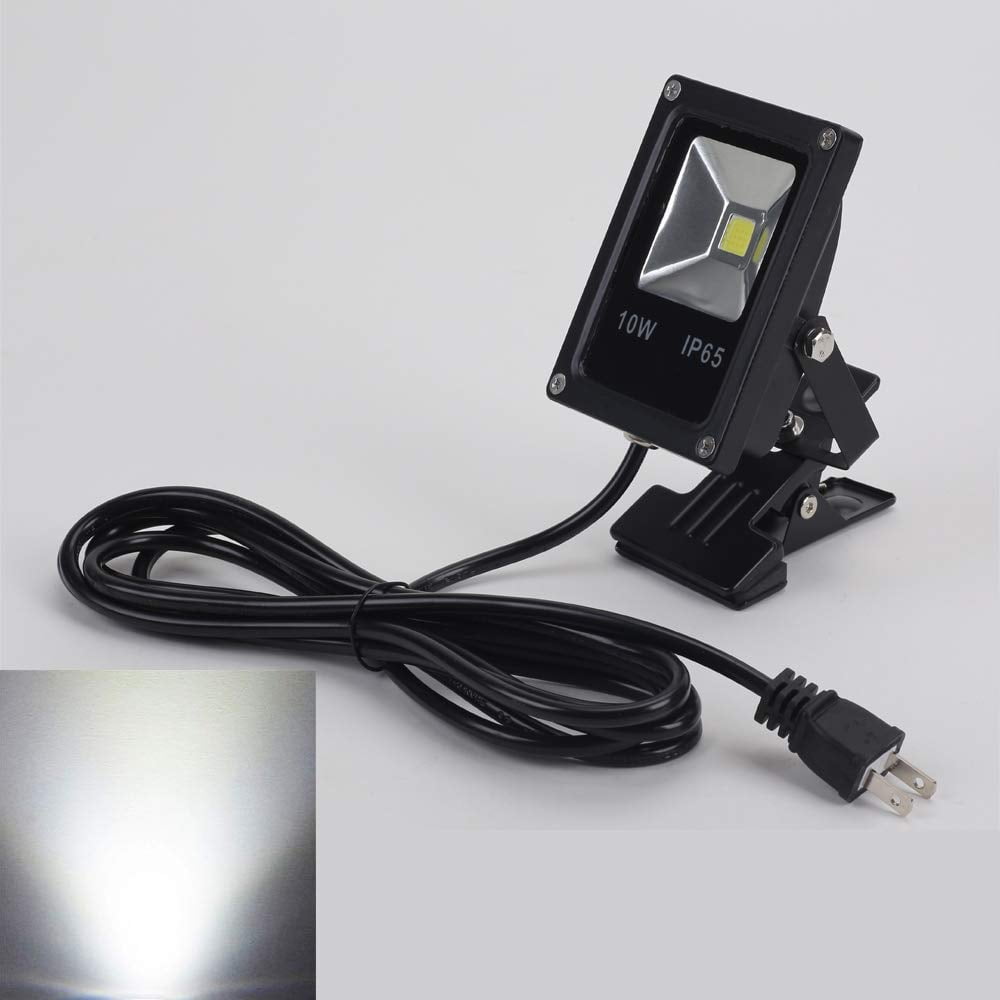 FSLiving 10W LED Spot Light with 9.8ft Plug-in Cord Clip On Stage Light ...