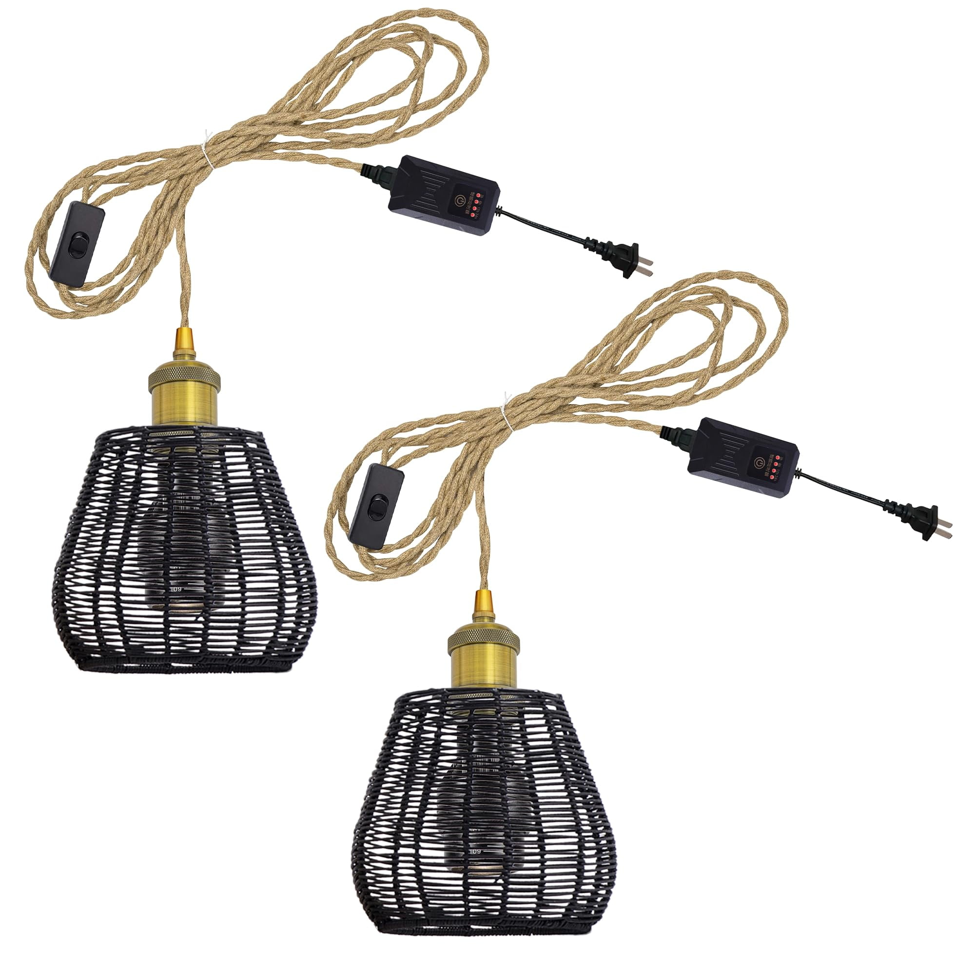 FSLiving 10W LED Swag Hanging Plant Grow Light Full Spectrum Plug-in ...