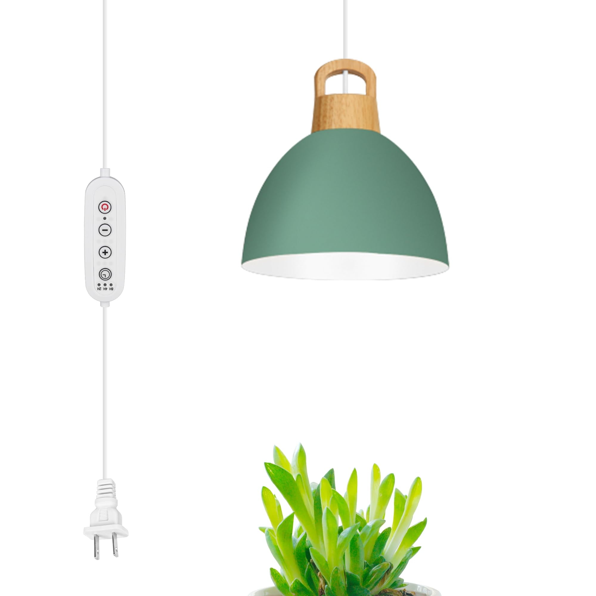 FSLiving 10W LED Swag Hanging Plant Grow Natural Light Full Spectrum Plug-in Pendant Light ...