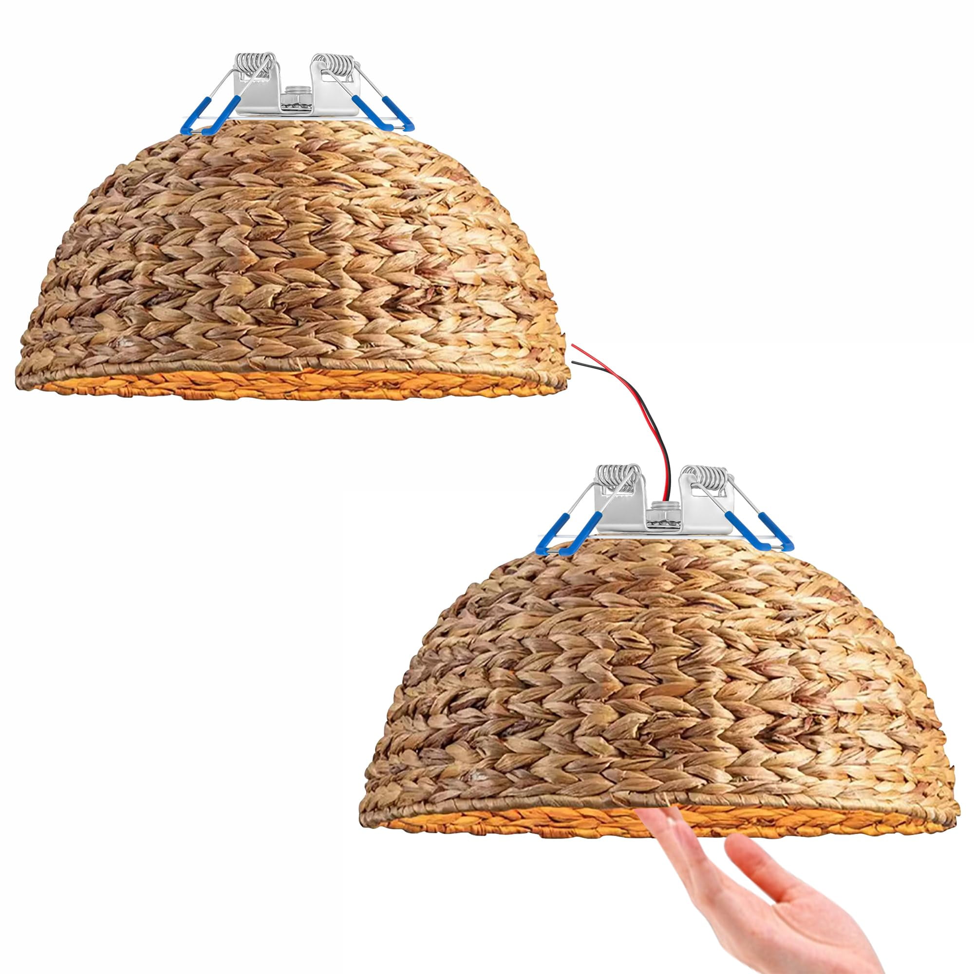 FSLiving 12V RV Puck Light Dimmable Touch Switch Retrofit Recessed Light Flush Mount for 4-5in ...