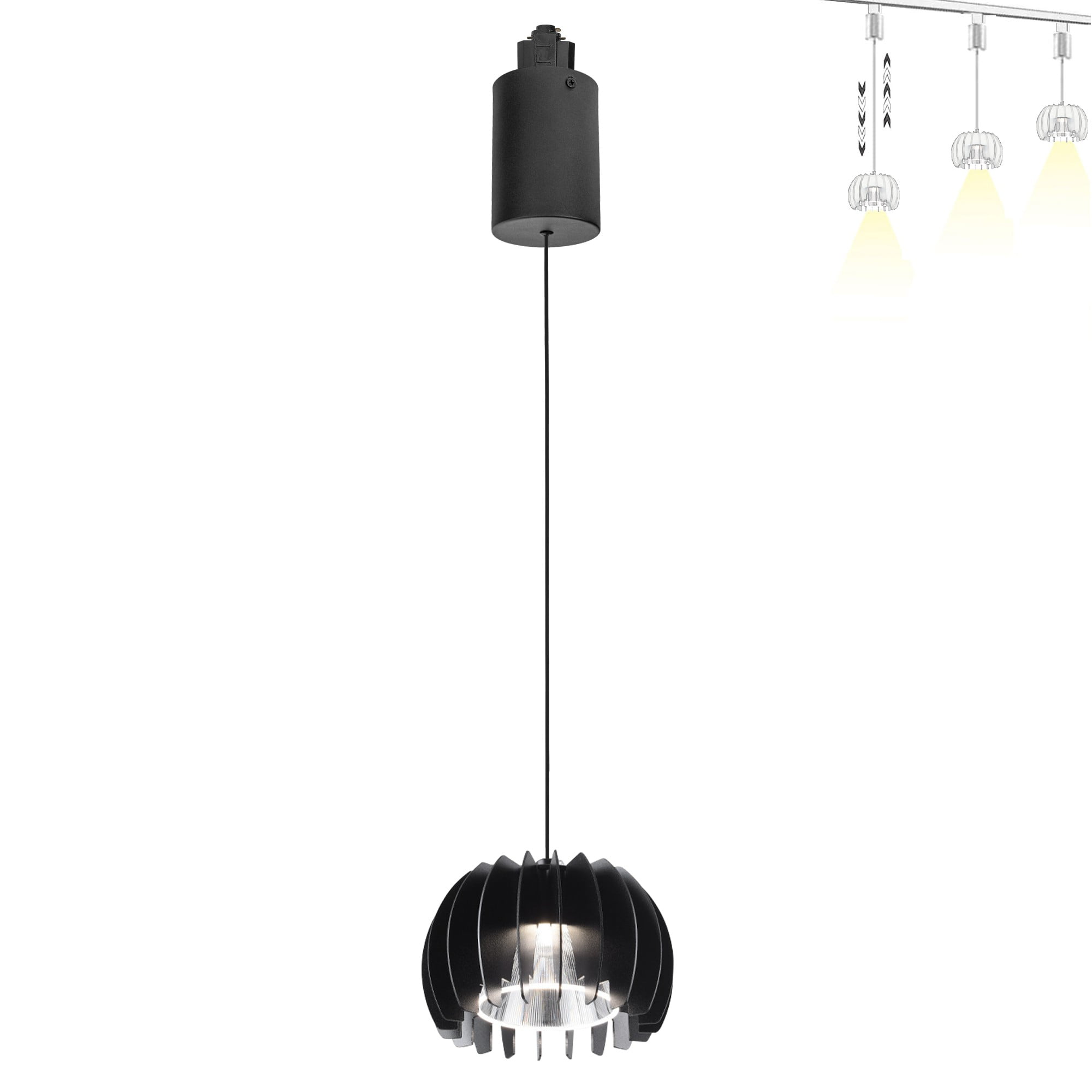 FSLiving 12W Adjustable Levitate Track Pendnat Light H-Type Retractable ...