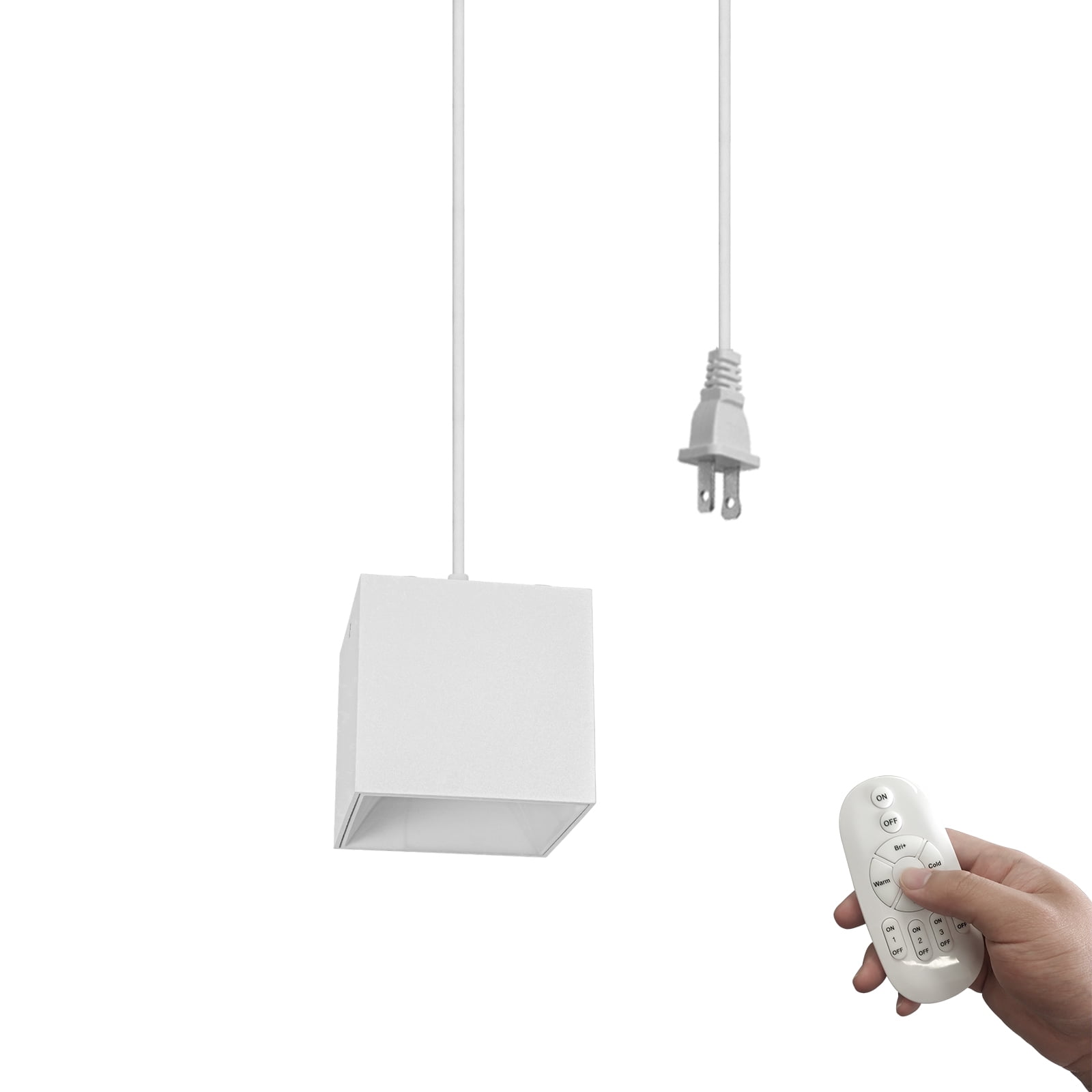 FSLiving 15Ft Plug in Pendant Light,7W Hanging Light Fixture with Plug ...