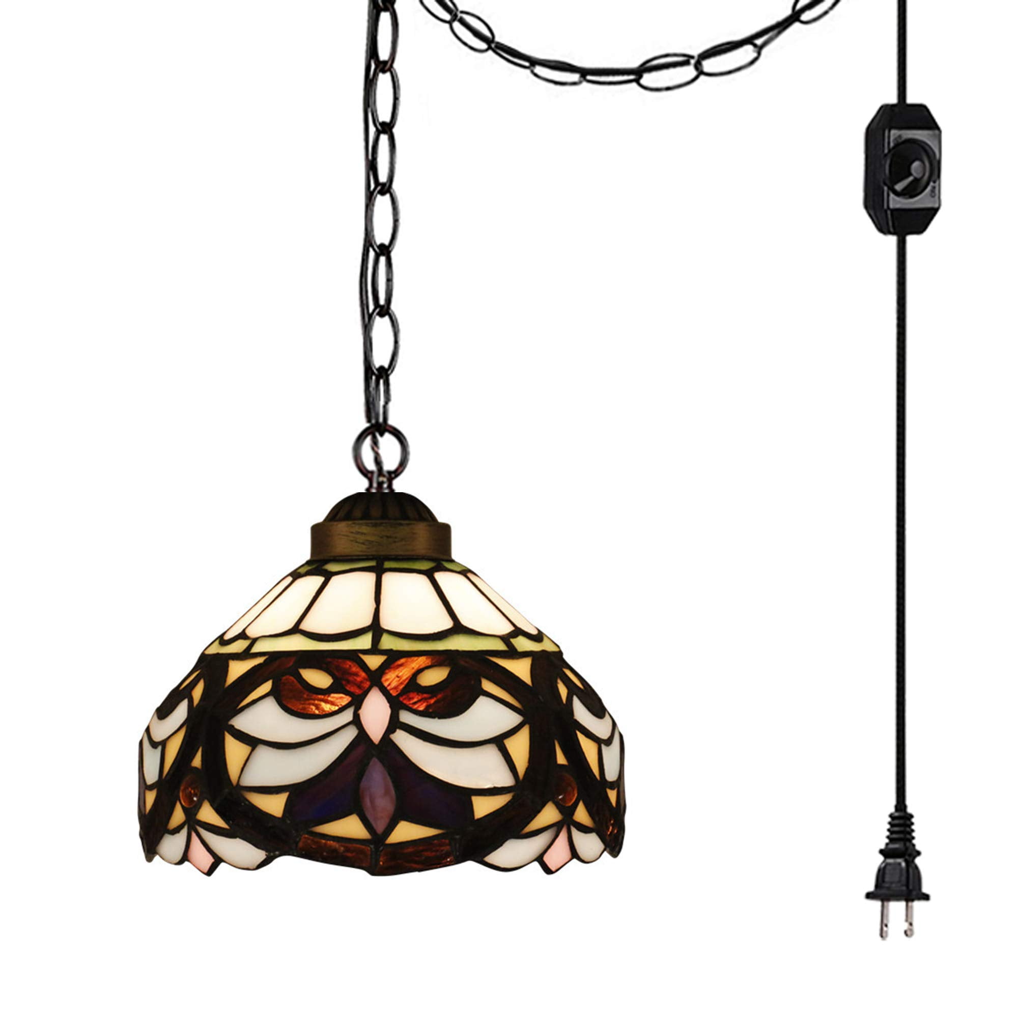 FSLiving 15ft Plug-in UL Listed On/Off Dimmer Switch Cord with Iron ...