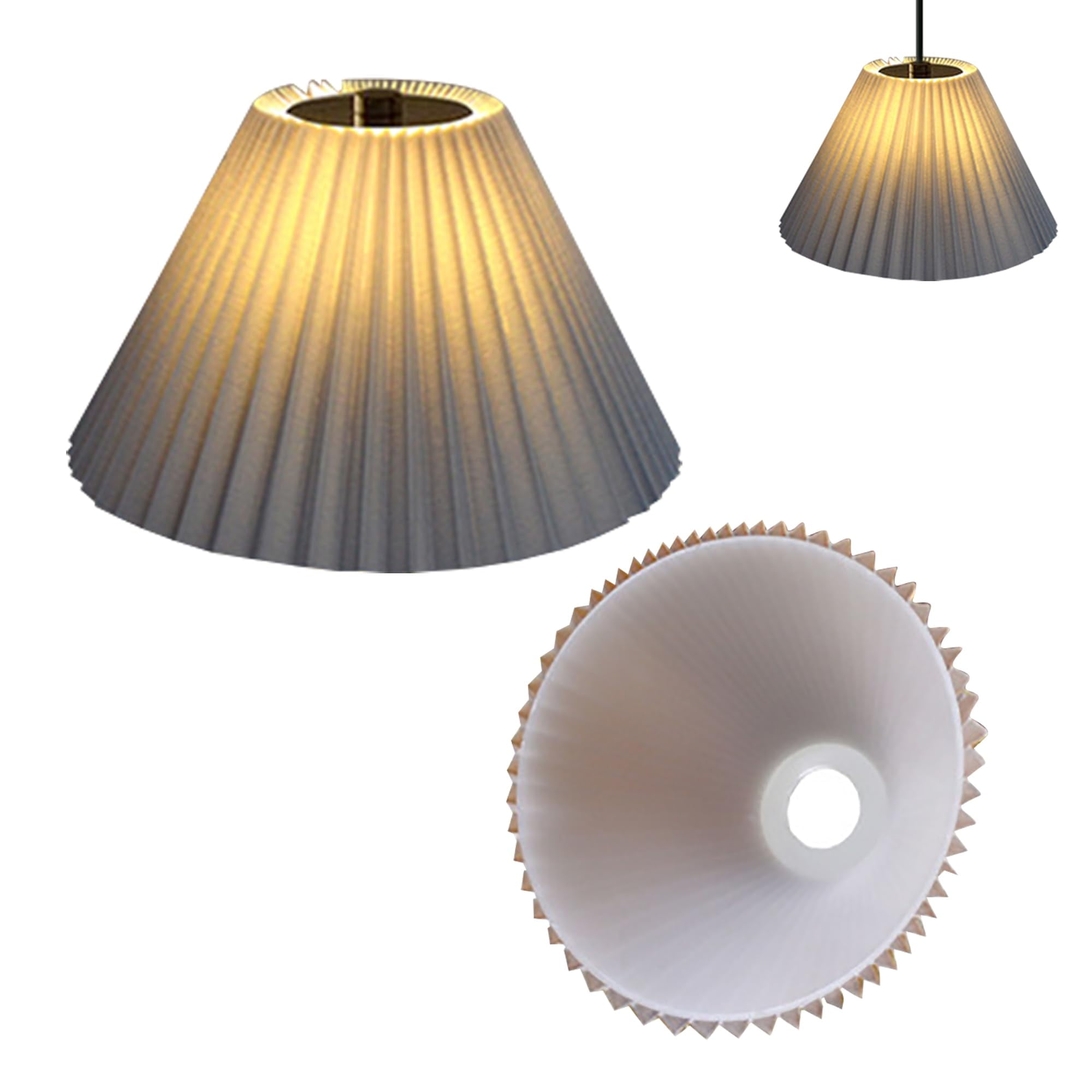 FSLiving 2-Packs 6.7" Blue Modern Lamp Shade Replacement, Mini Pleated ...