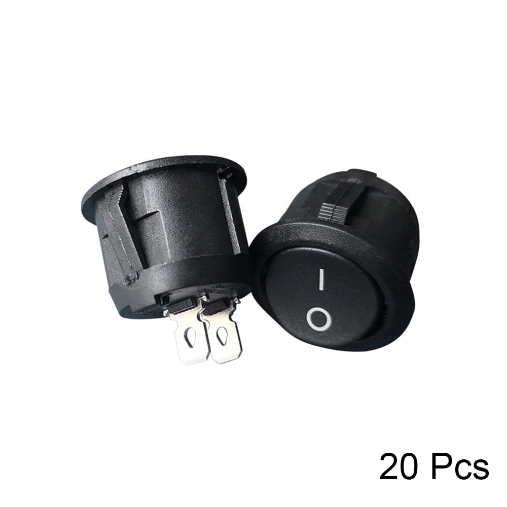 FSLiving 20Pcs 20mm Round Push Button Switch, Momentary Push Button ...