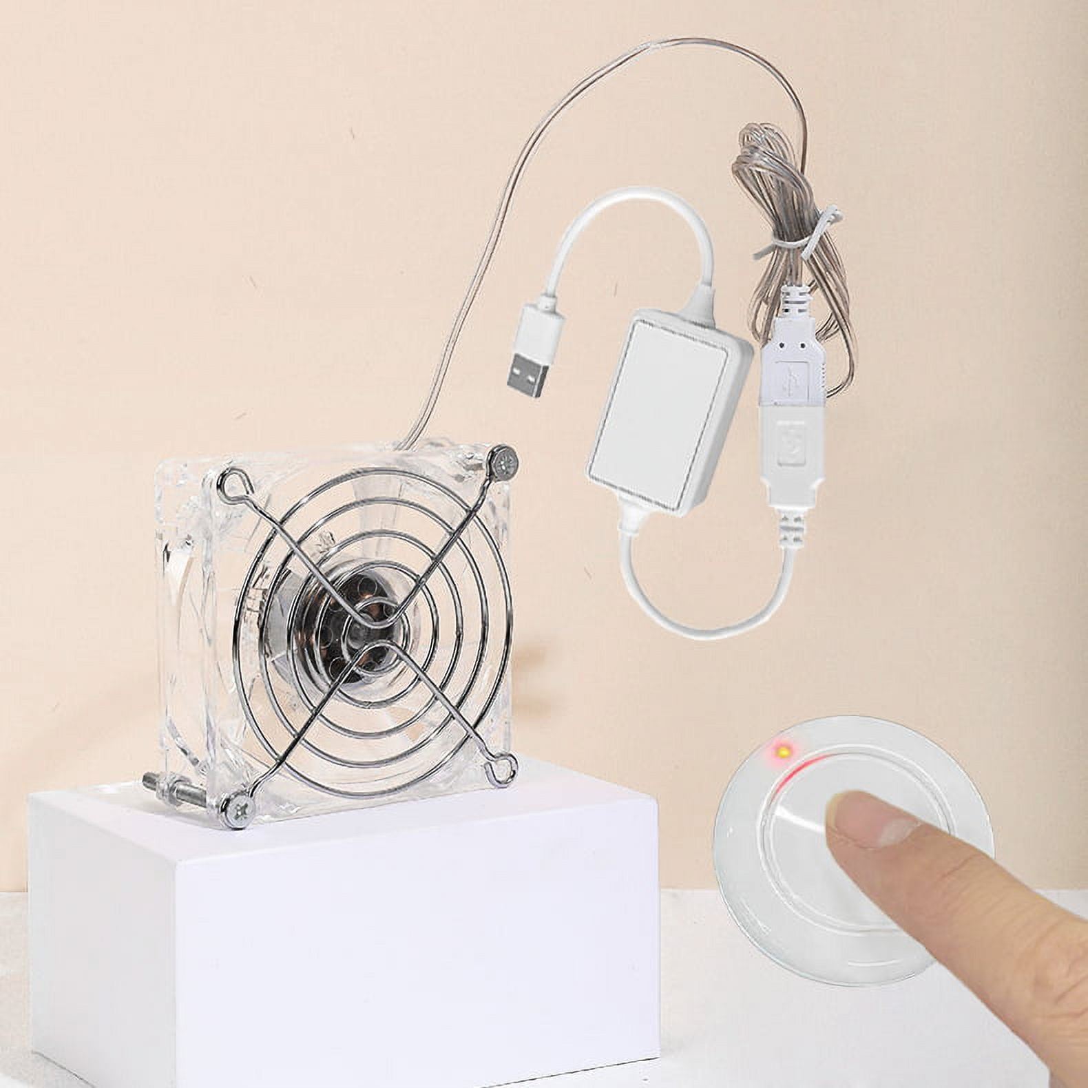 FSLiving 3.15" Mini Smart Fan USB-Powered Fan Remote Control Fan Small ...