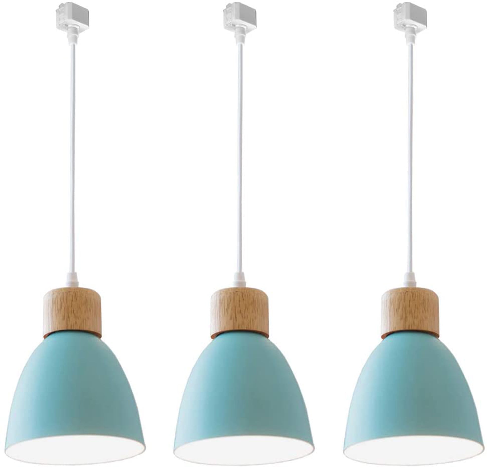 FSLiving 3-Lights J-Type Track Lights Dimmable Track Mount Pendant ...