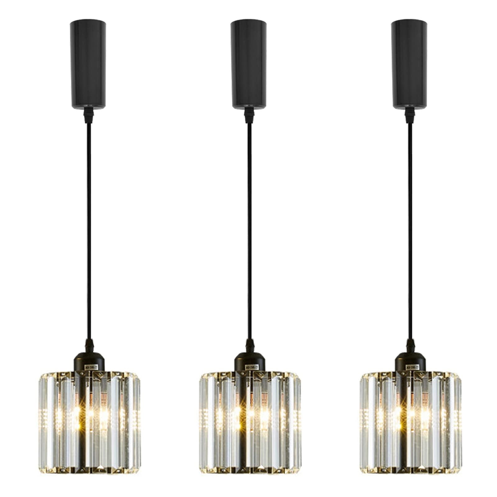 FSLiving 3-Pack Adjustable Wire Length J Track Lighting 3.9 Ft Cord E26 ...