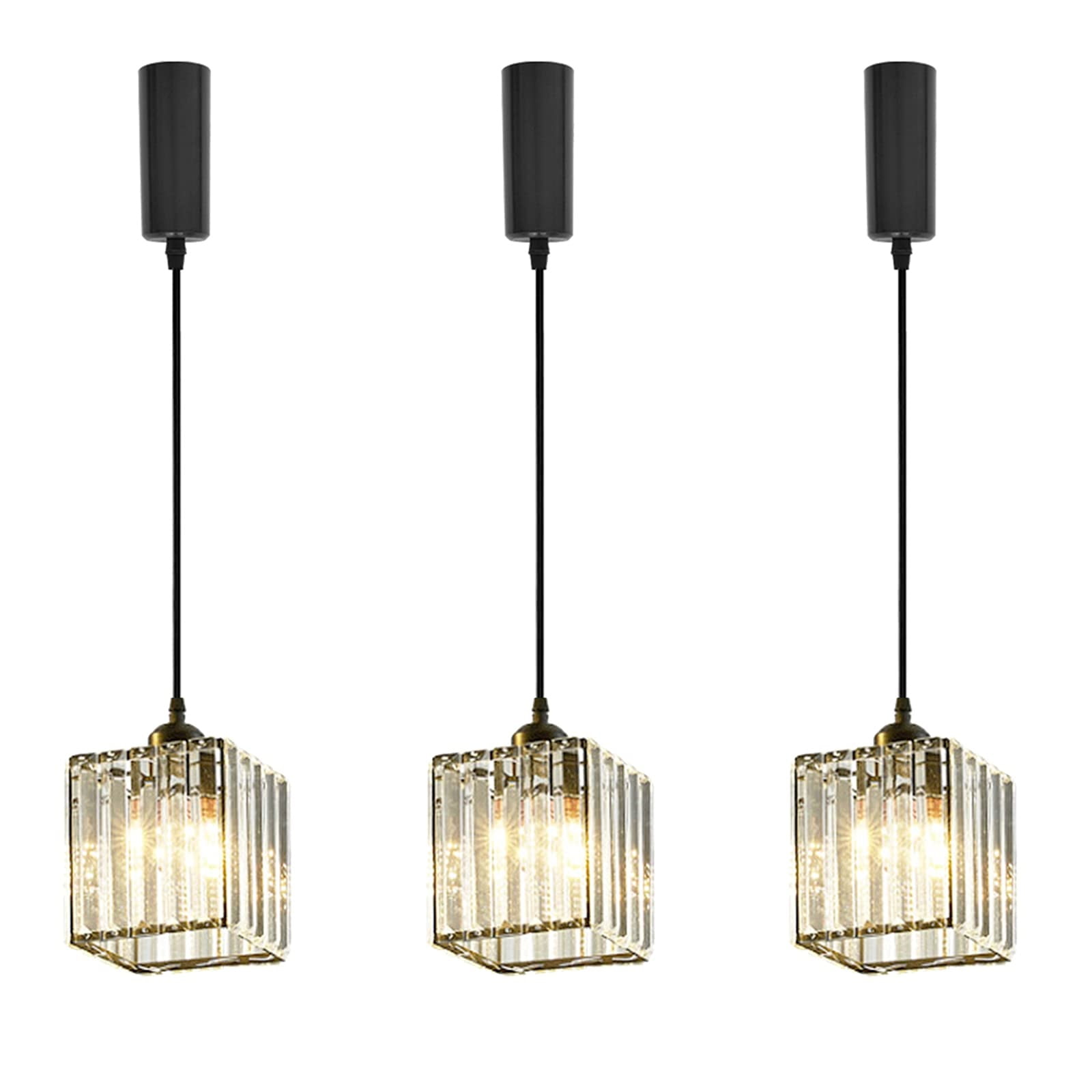 FSLiving 3-Pack Adjustable Wire Length J Track Lighting 3.9 Ft Cord E26 ...