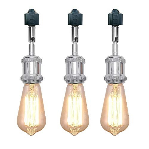 FSLiving 3-Pack Vintage Style Adjustable Titl Angle H-Type Track Edison ...