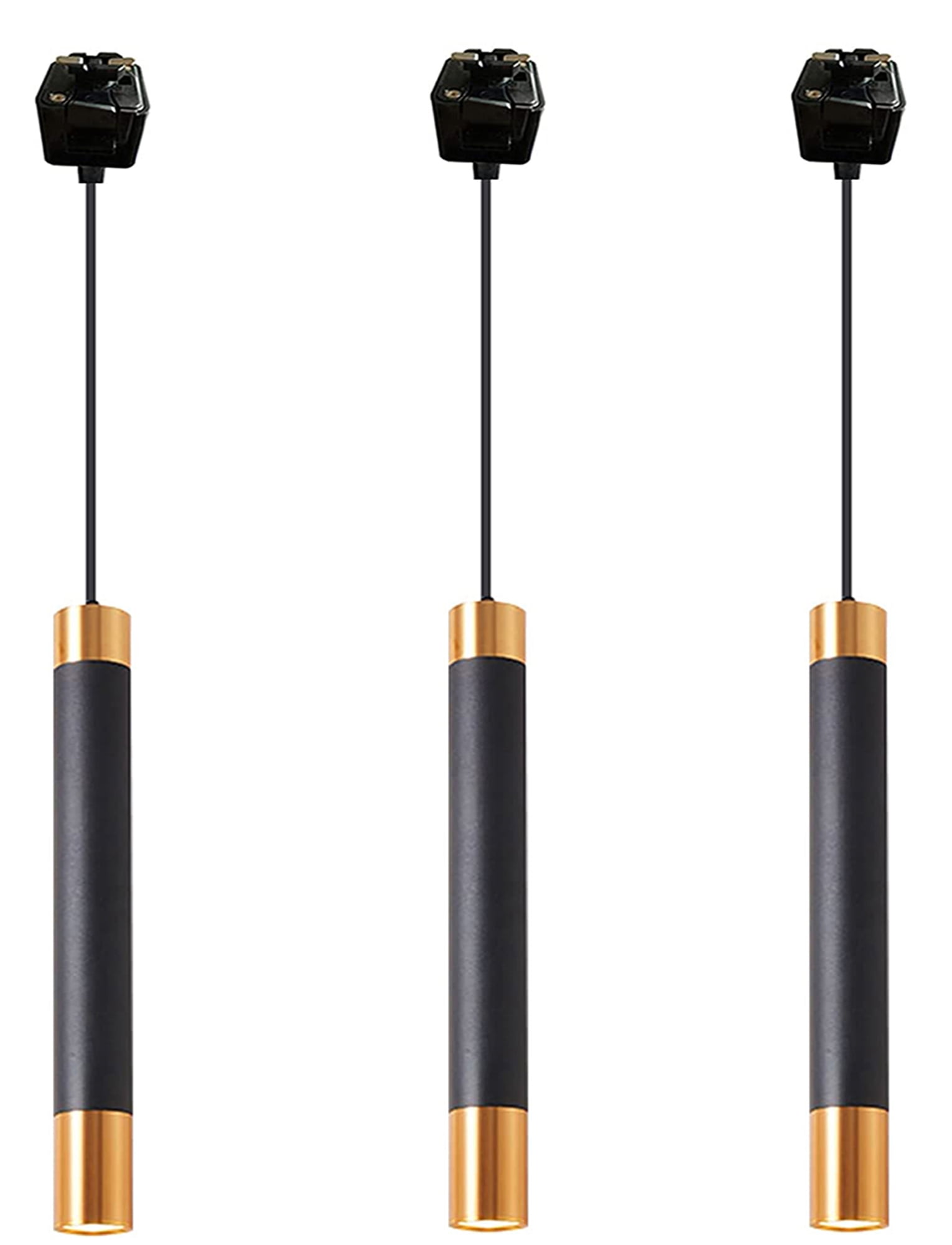 FSLiving 3W LED Track Spotlight Industrial Look Black Pendant Light J ...