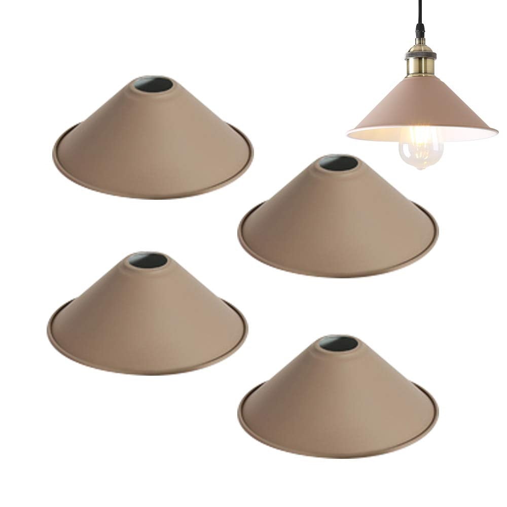 FSLiving 4-Pack 8.7" Industrial Vintage Metal Bulb Guard Iron Cone ...
