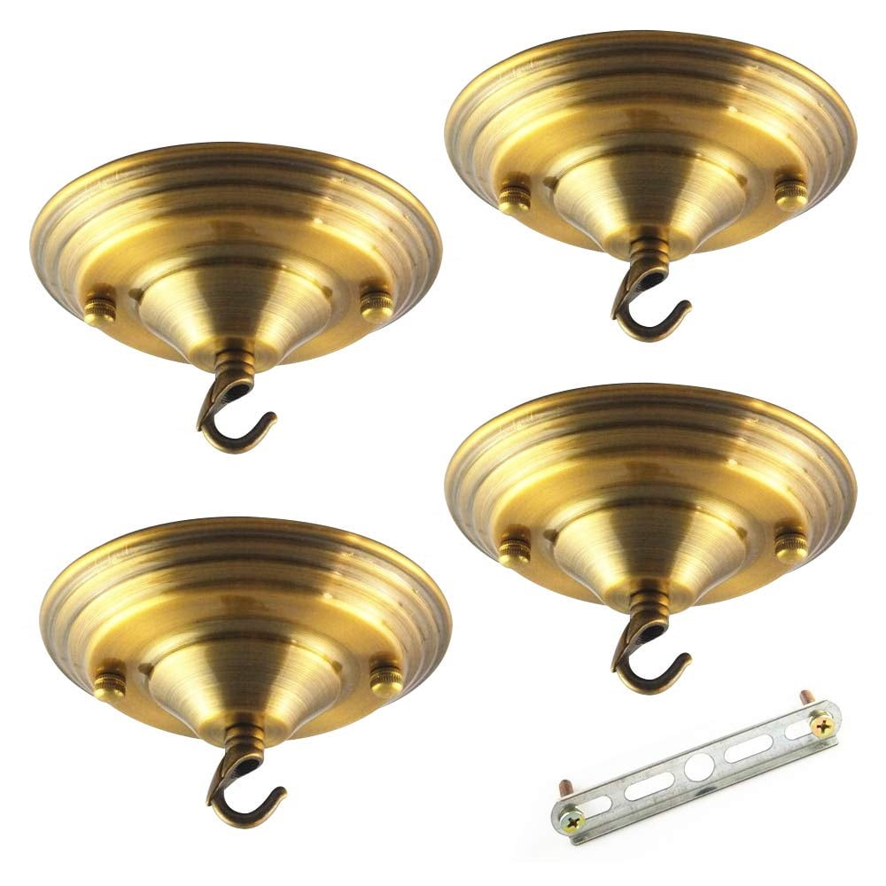 FSLiving 4 Pcs Ceiling Canopy Kit Vintage Ceiling Rose Hook Replacement ...