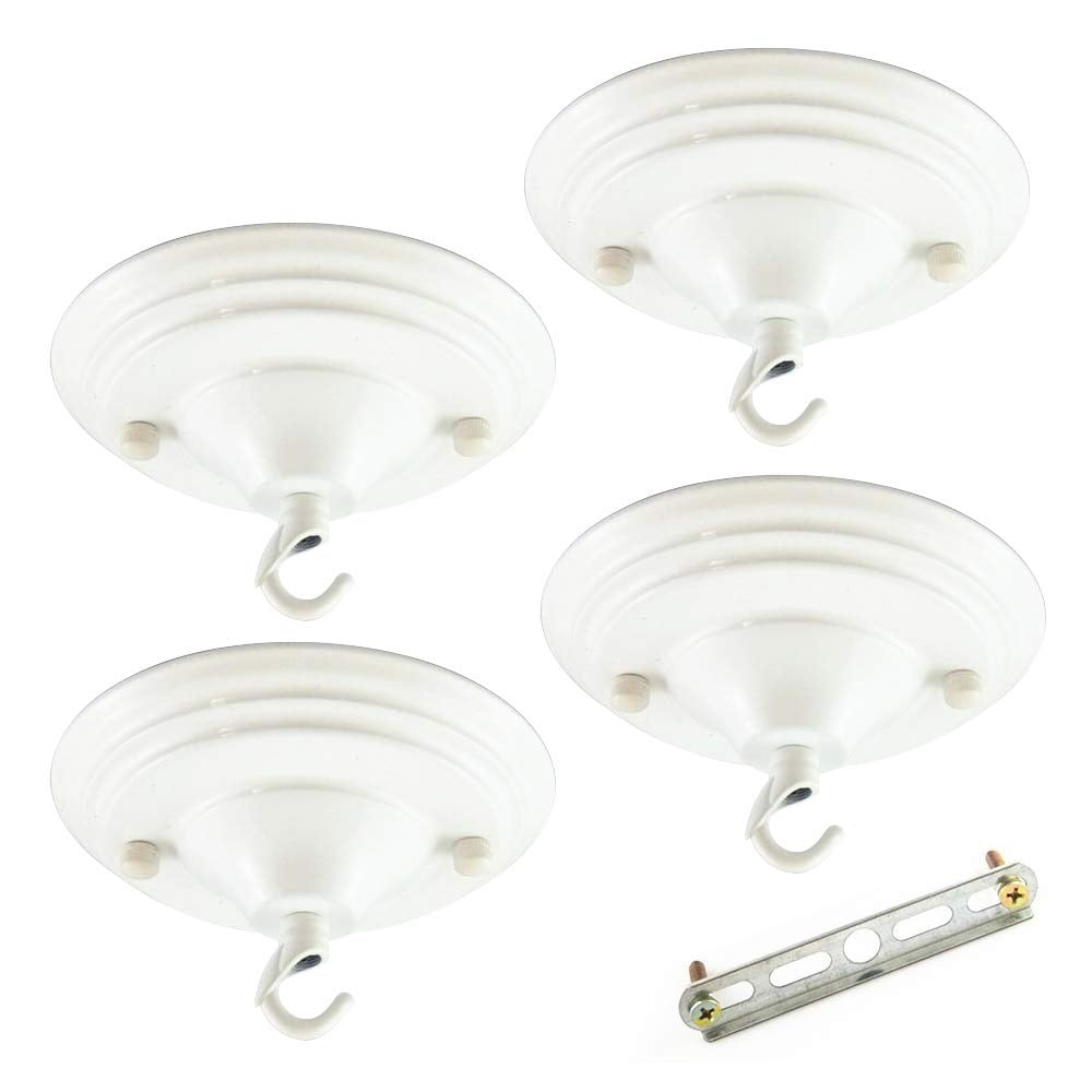 FSLiving 4 Pcs Ceiling Canopy Kit Vintage Ceiling Rose Hook Replacement ...