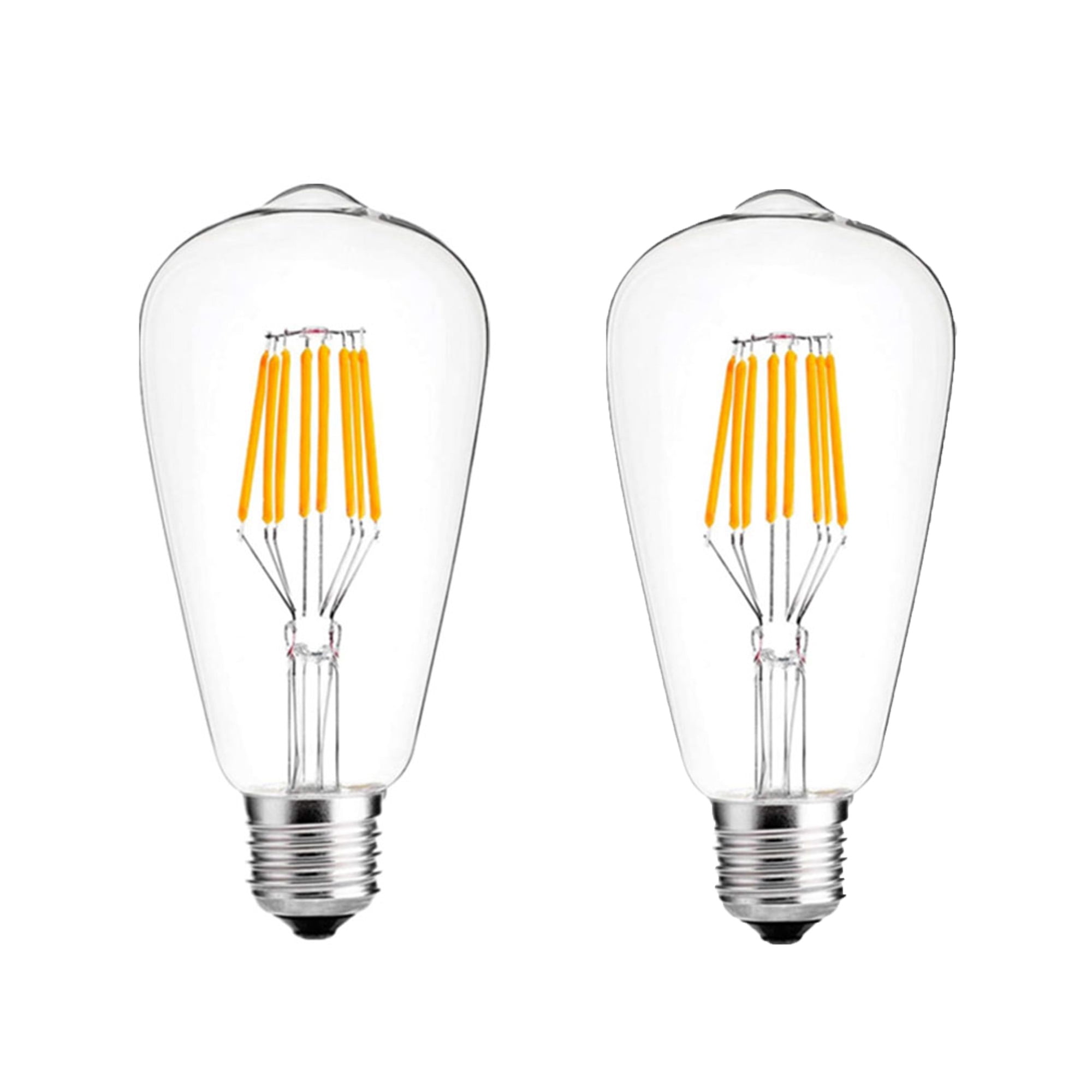 FSLiving 4W ST64 LED Edison Light Bulbs E26 Standard Base Dimmable 3.7V ...