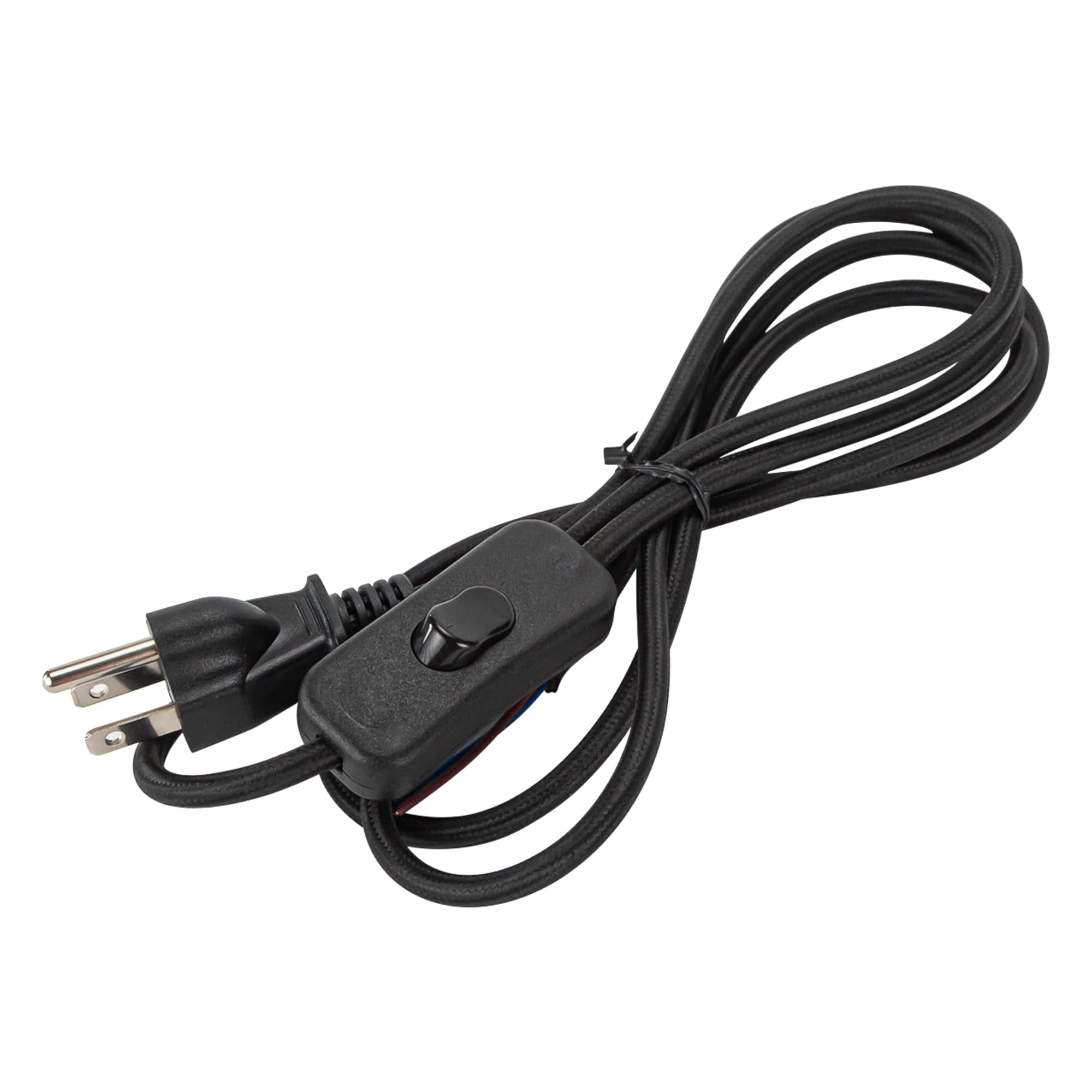 FSLiving 5.9' Braided Wire with Button Weave Rope Braided Wire 3 Prong ...