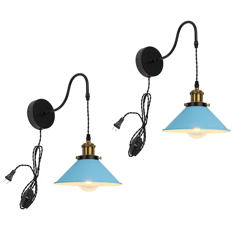 FSLiving 5 9 Feet Plug in Dimmable Wall Sconce With Gooseneck Arm fsliving-5-9-feet-plug-in-dimmable-wall-sconce-with-gooseneck-arm
