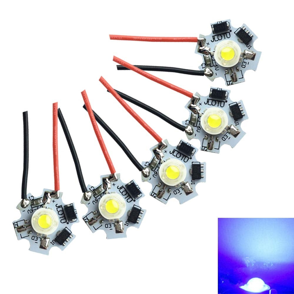 FSLiving 5-Pack Blue Color 1W DC5-12V 20mm High Power LED Clip COB ...