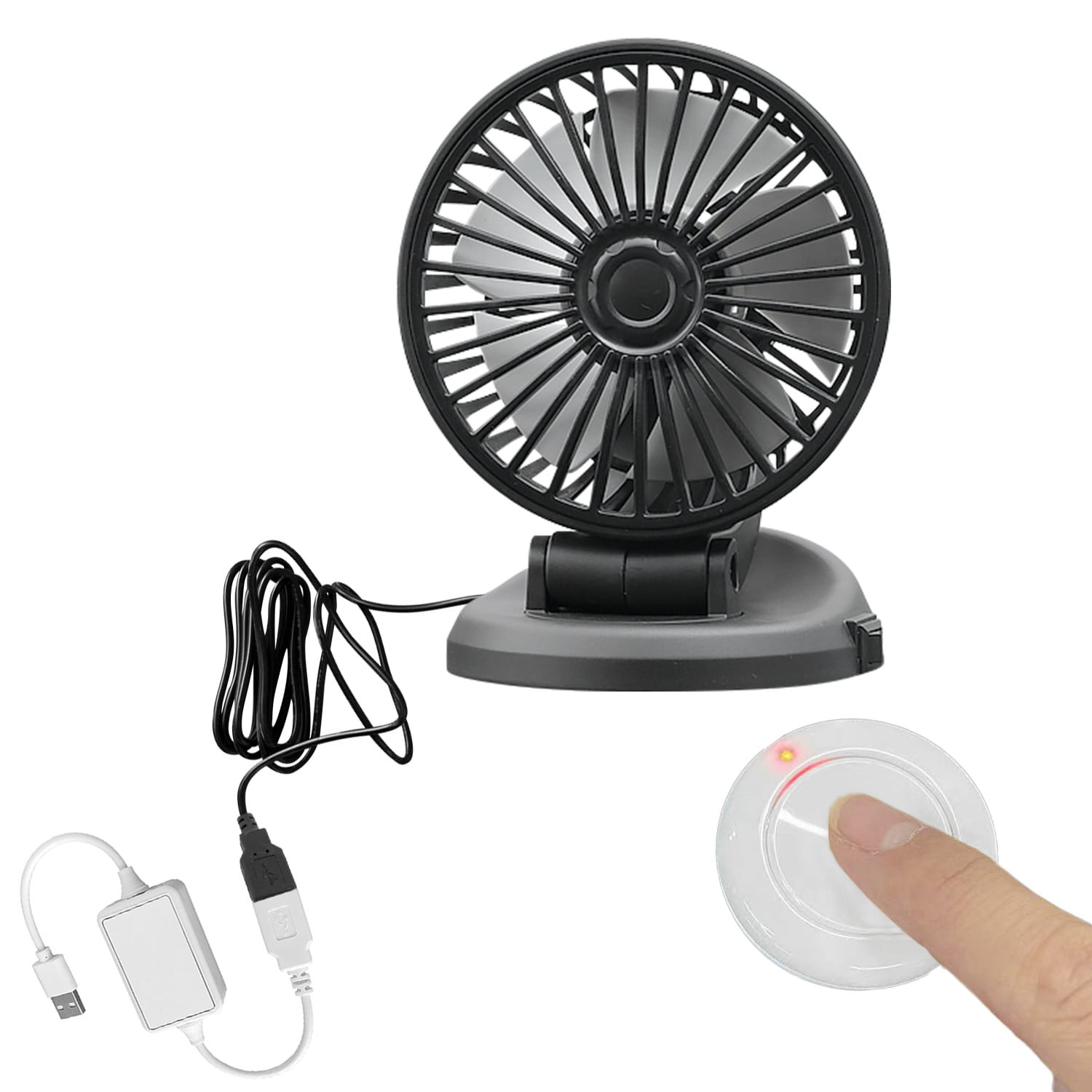 FSLiving 5V Car Fans USB-Powered Car Cooling Air Fan Powerful Single ...