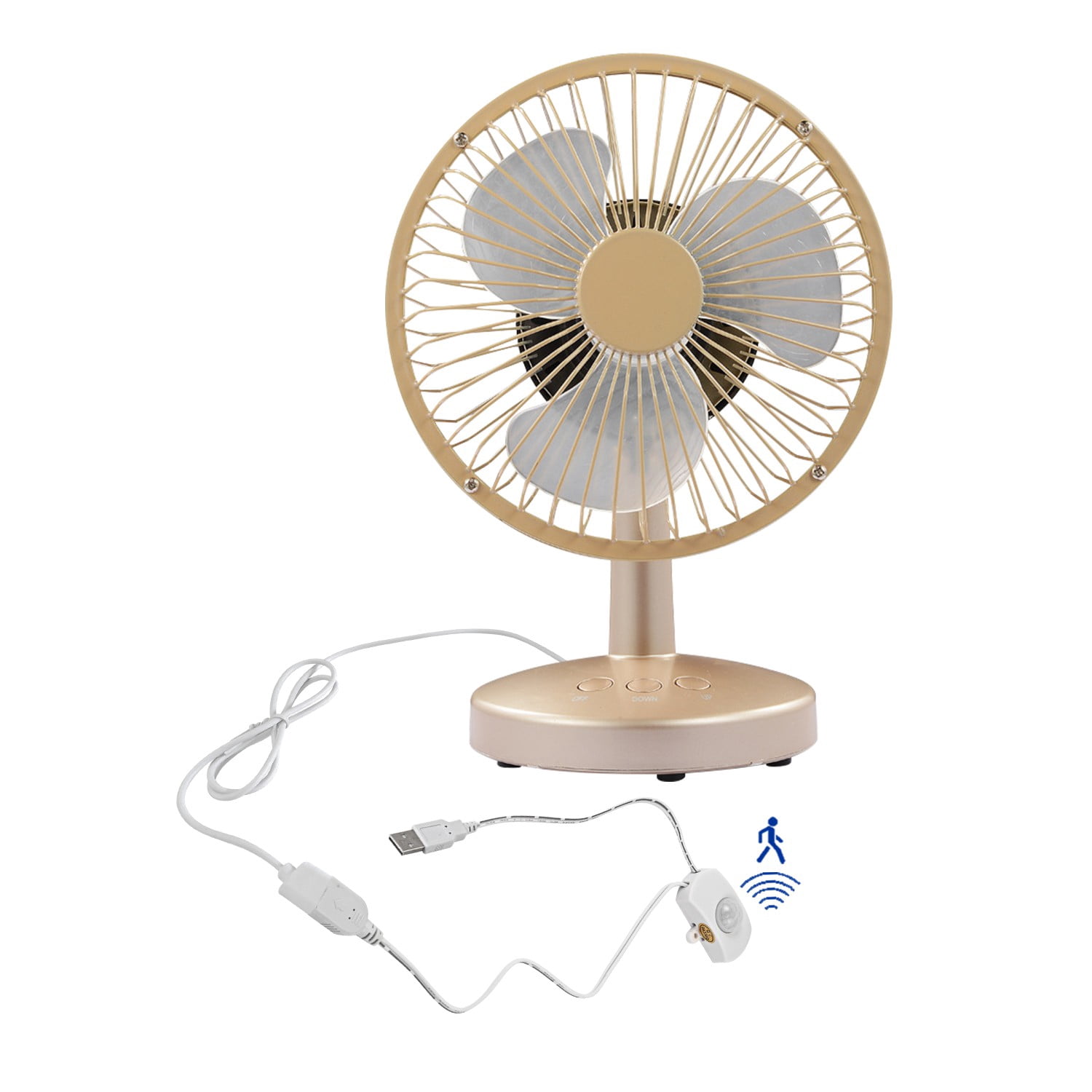 FSLiving 5V USB-Powered Fan Cooling Air Fan Rotatable Powerful Fan with ...