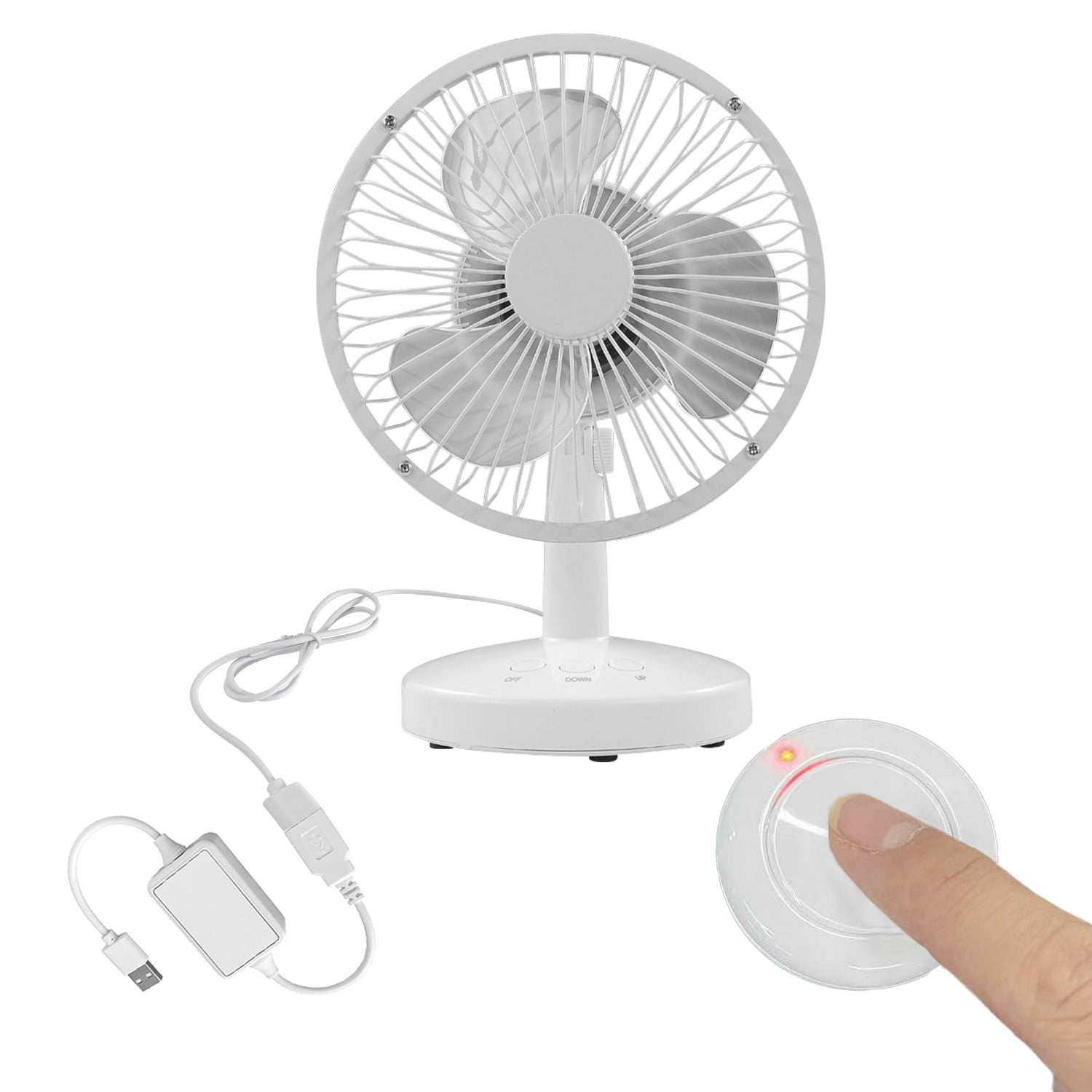 FSLiving 5V USB-Powered Fan Cooling Air Fan Rotatable Powerful Fan with ...