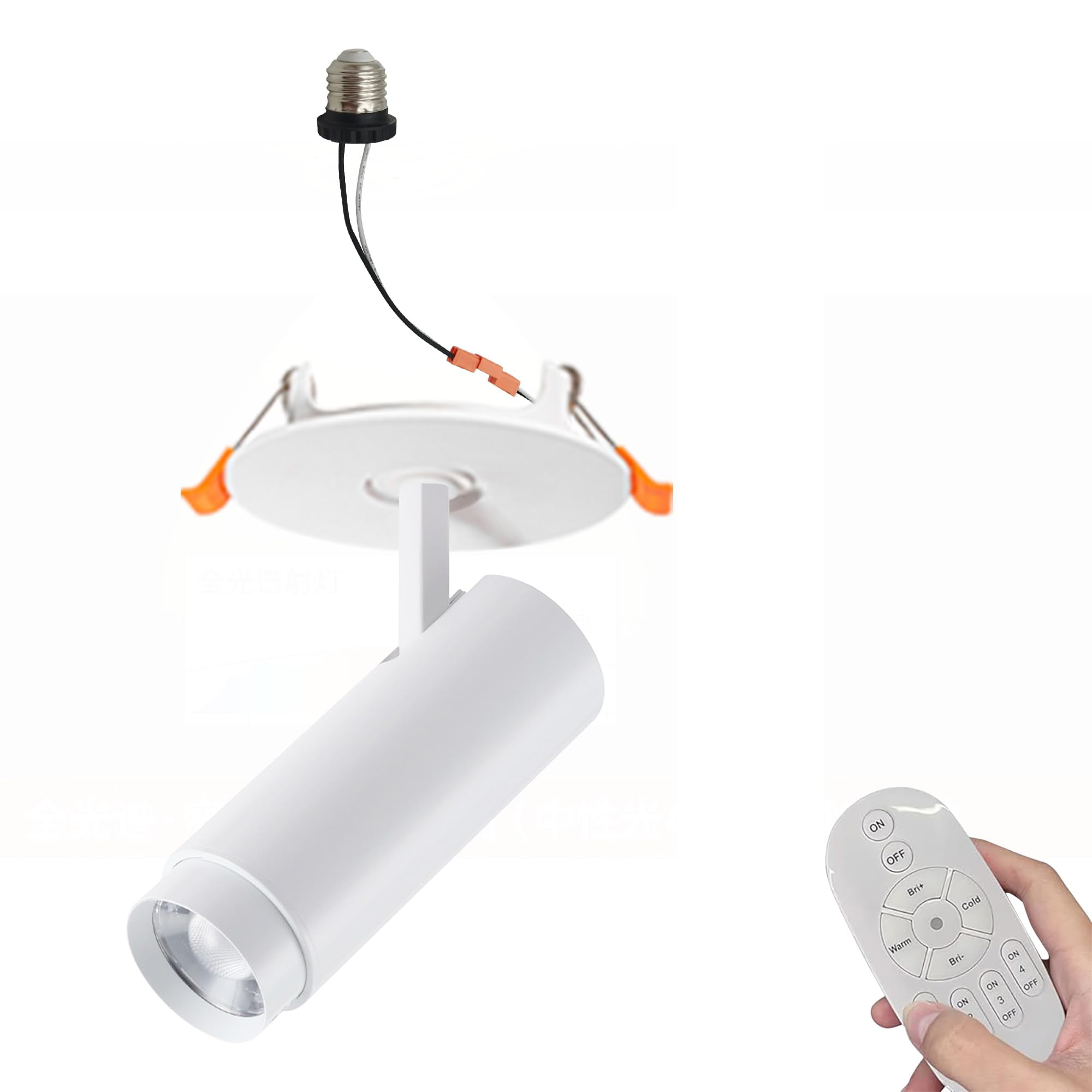 FSLiving 5W LED Recessed Mounted Instant ON Pendant Light with Gimbaled ...