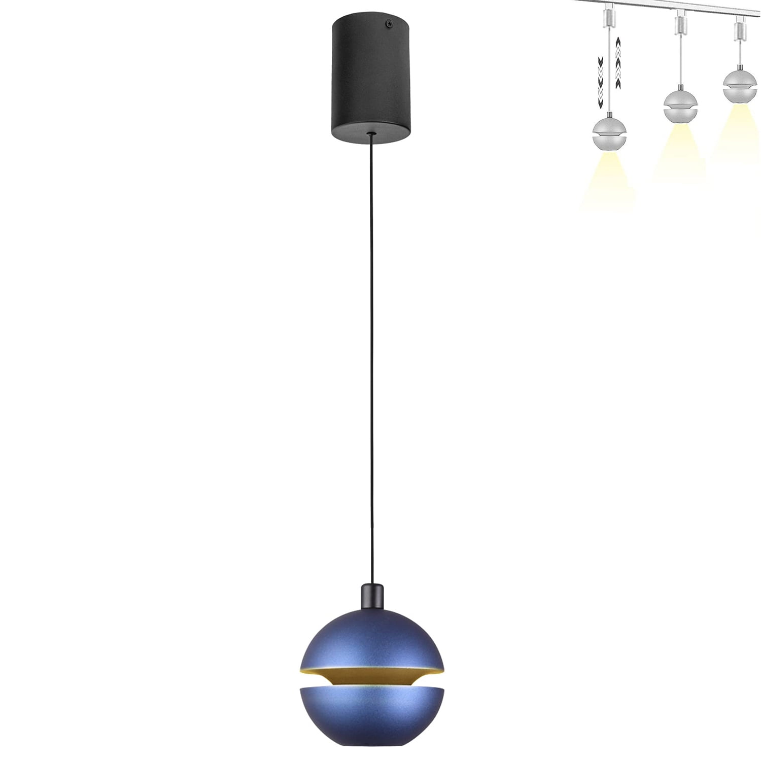 FSLiving 7W Adjustable Levitate Pendnat Light Retractable Lift Ceiling ...