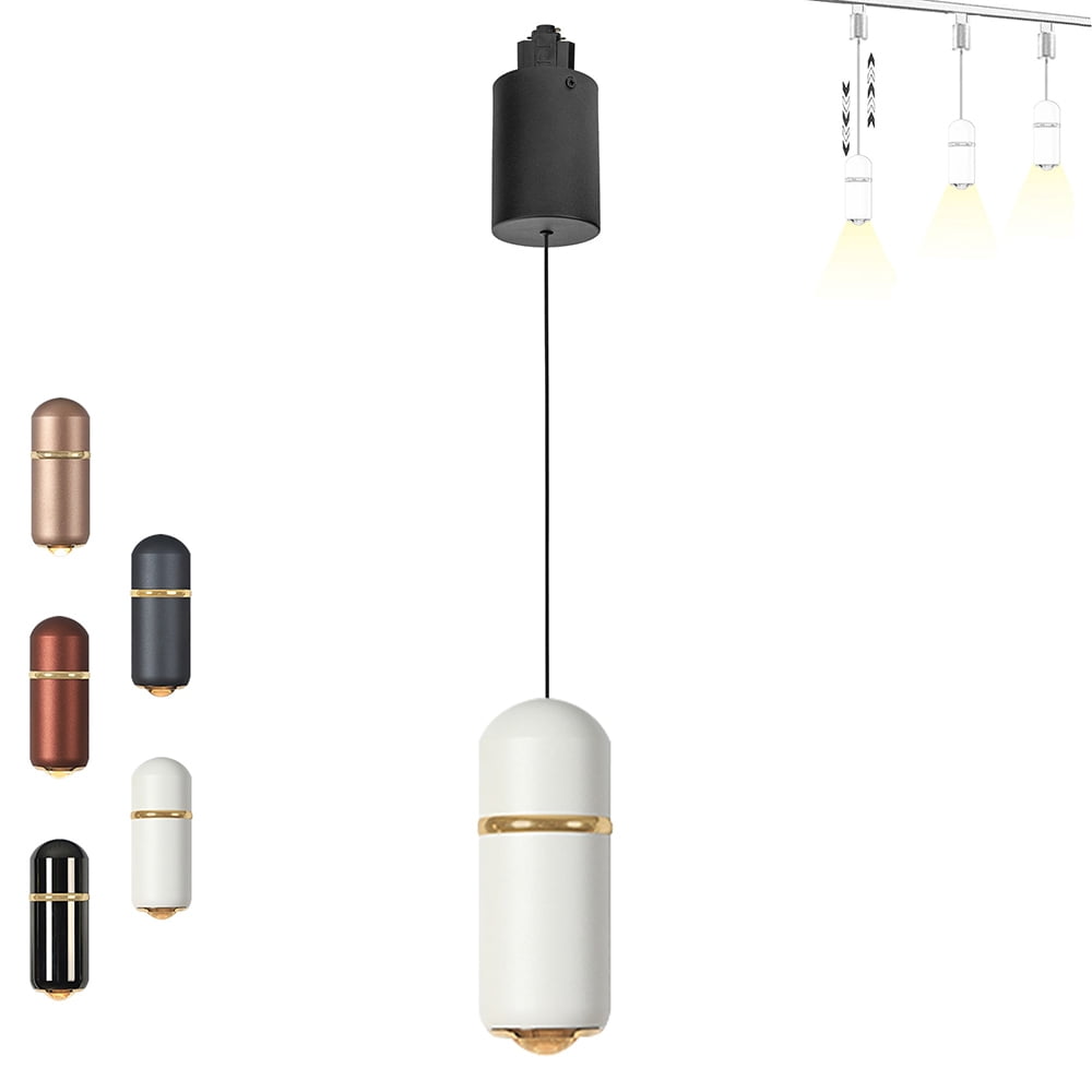 FSLiving 7W Adjustable Levitate Track Pendant Light H-Type Retractable ...
