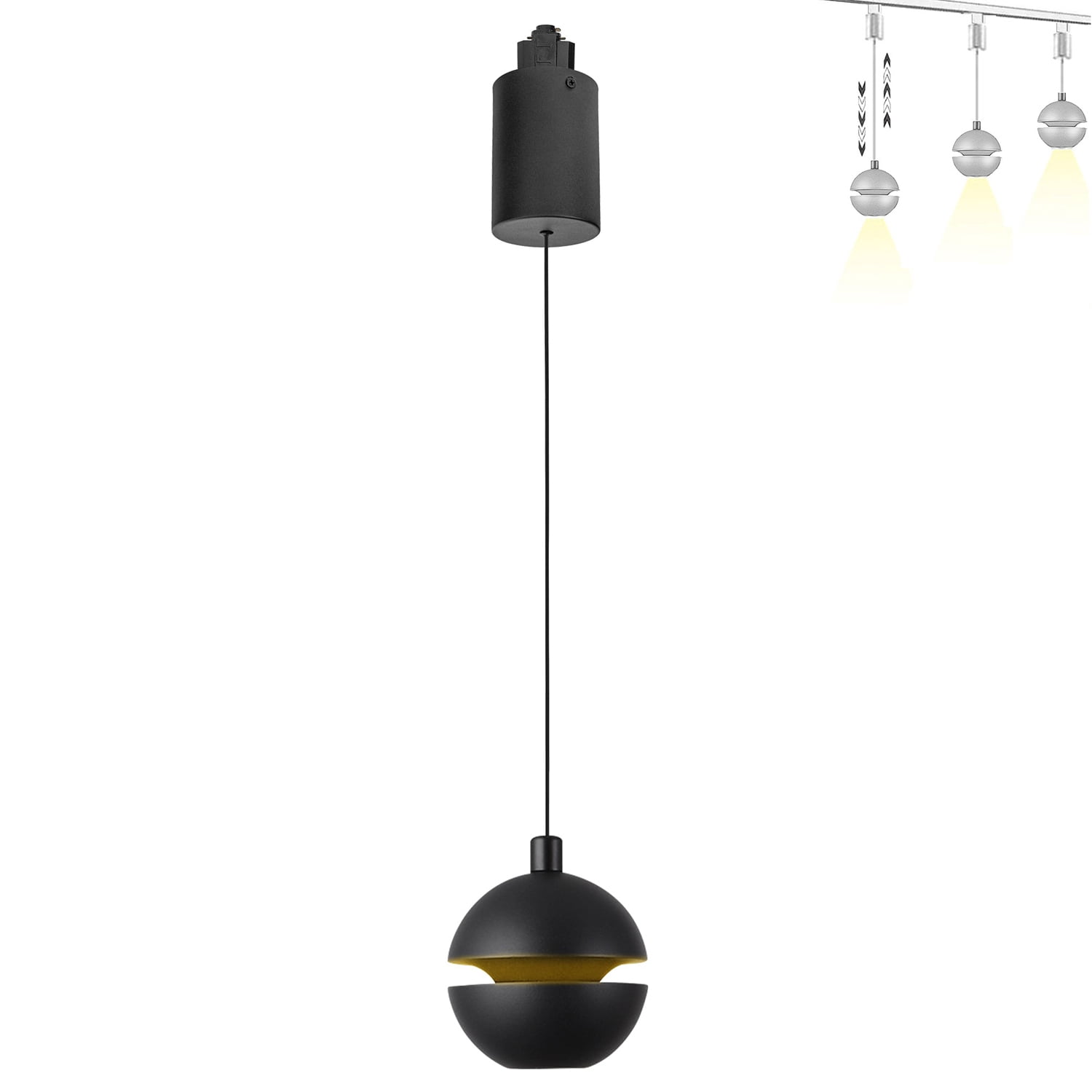 FSLiving 7W Adjustable Levitate Track Pendnat Light H-Type Retractable ...