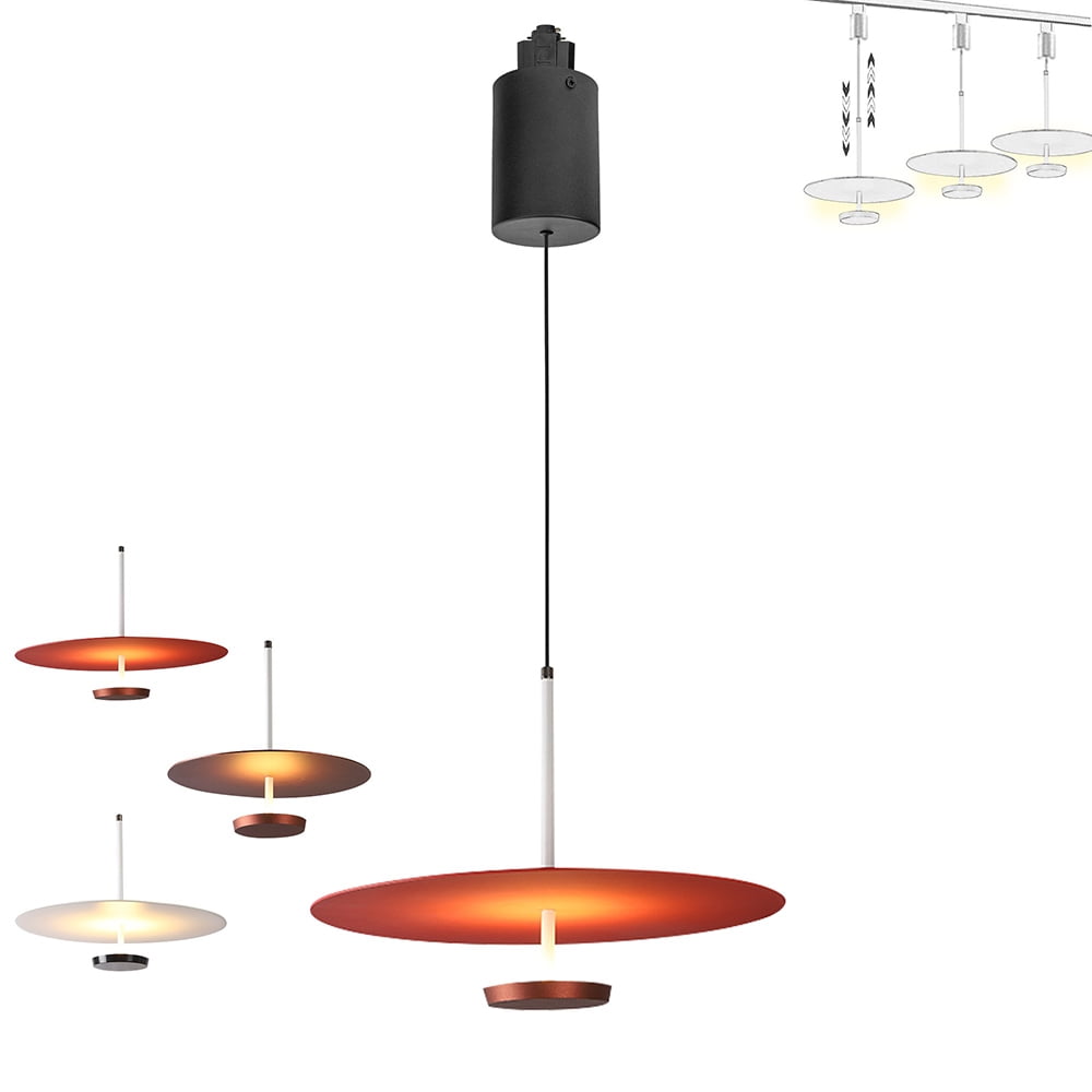 FSLiving 7W H-Type Track Pendant Light Retractable Lift Droplight with ...