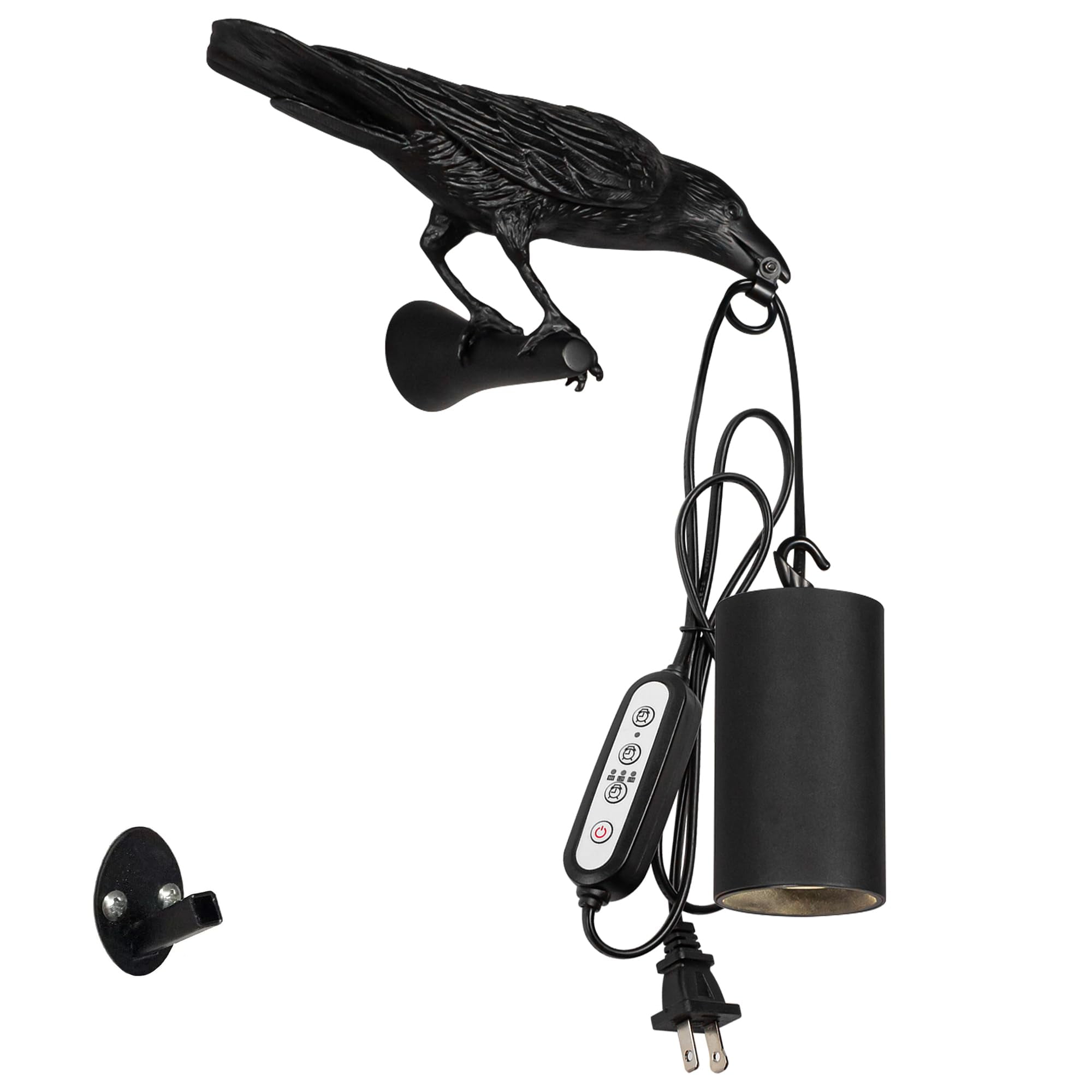 FSLiving 7W LED Crow Unique Gothic Raven Birds Look Hanging Full ...