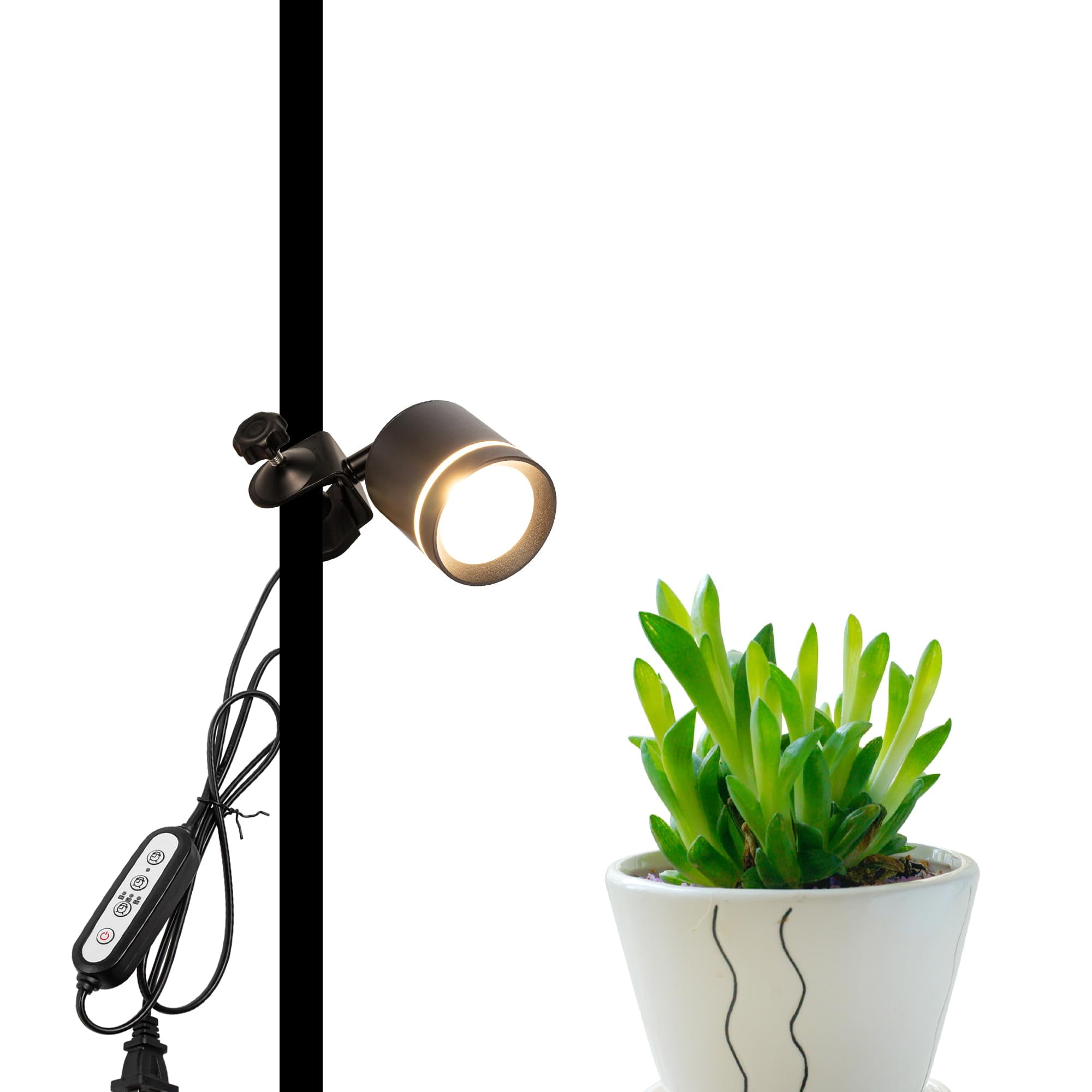 FSLiving 7W LED Linear Look Black Super Clamp Lamp Full Spectrum Plug ...