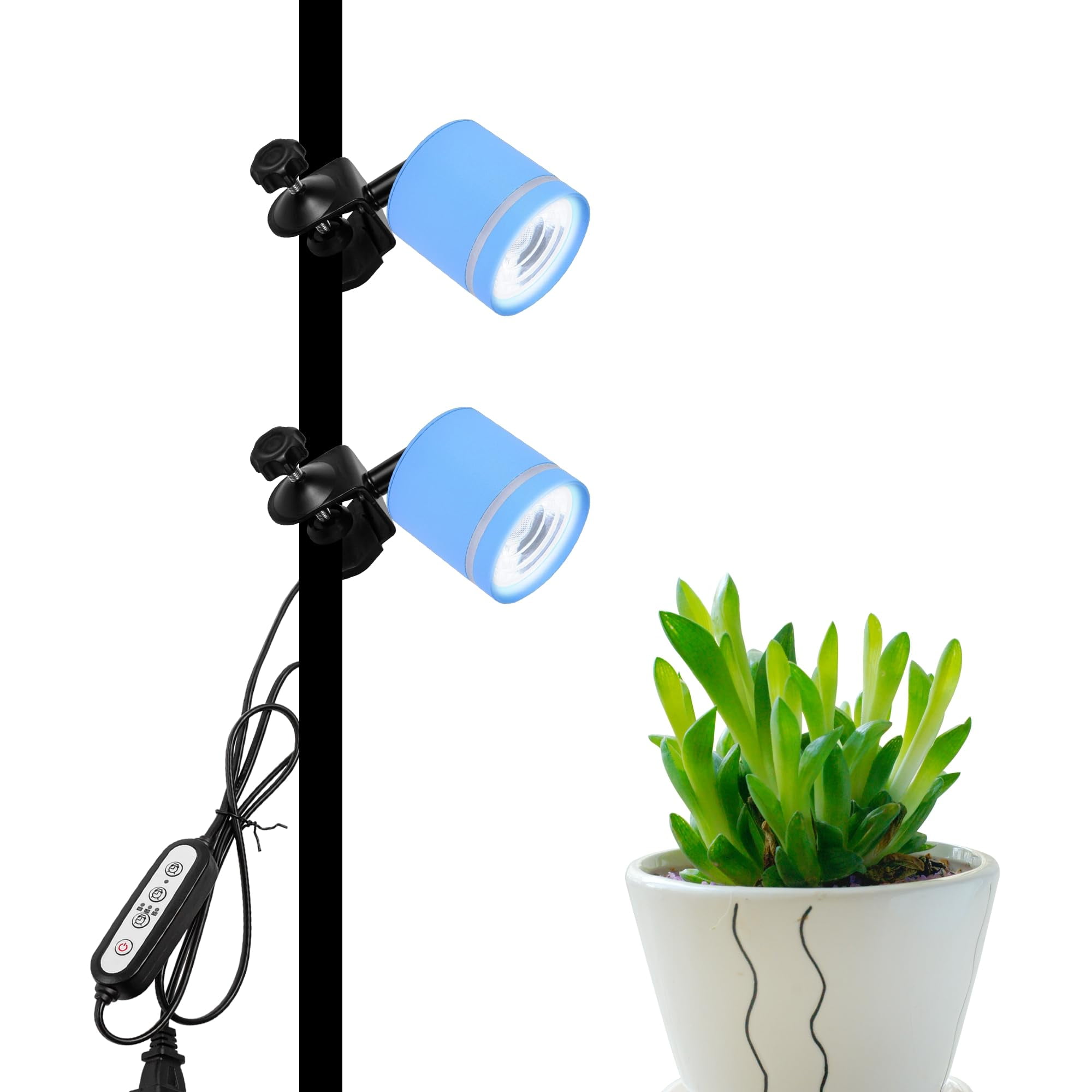 FSLiving 7W LED Linear Look Blue Super Clamp Lamp Full Spectrum Clip-on ...