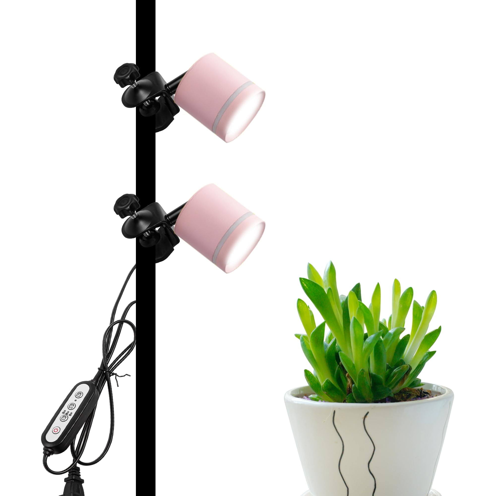 FSLiving 7W LED Linear Look Pink Super Clamp Lamp Full Spectrum Clip-on Desk Lamp Macaron Wall ...