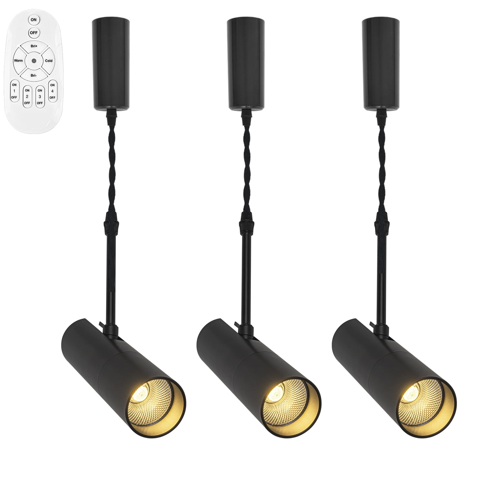 FSLiving 7W LED Spot Light H-Type Track Lighting with Remote Control ...