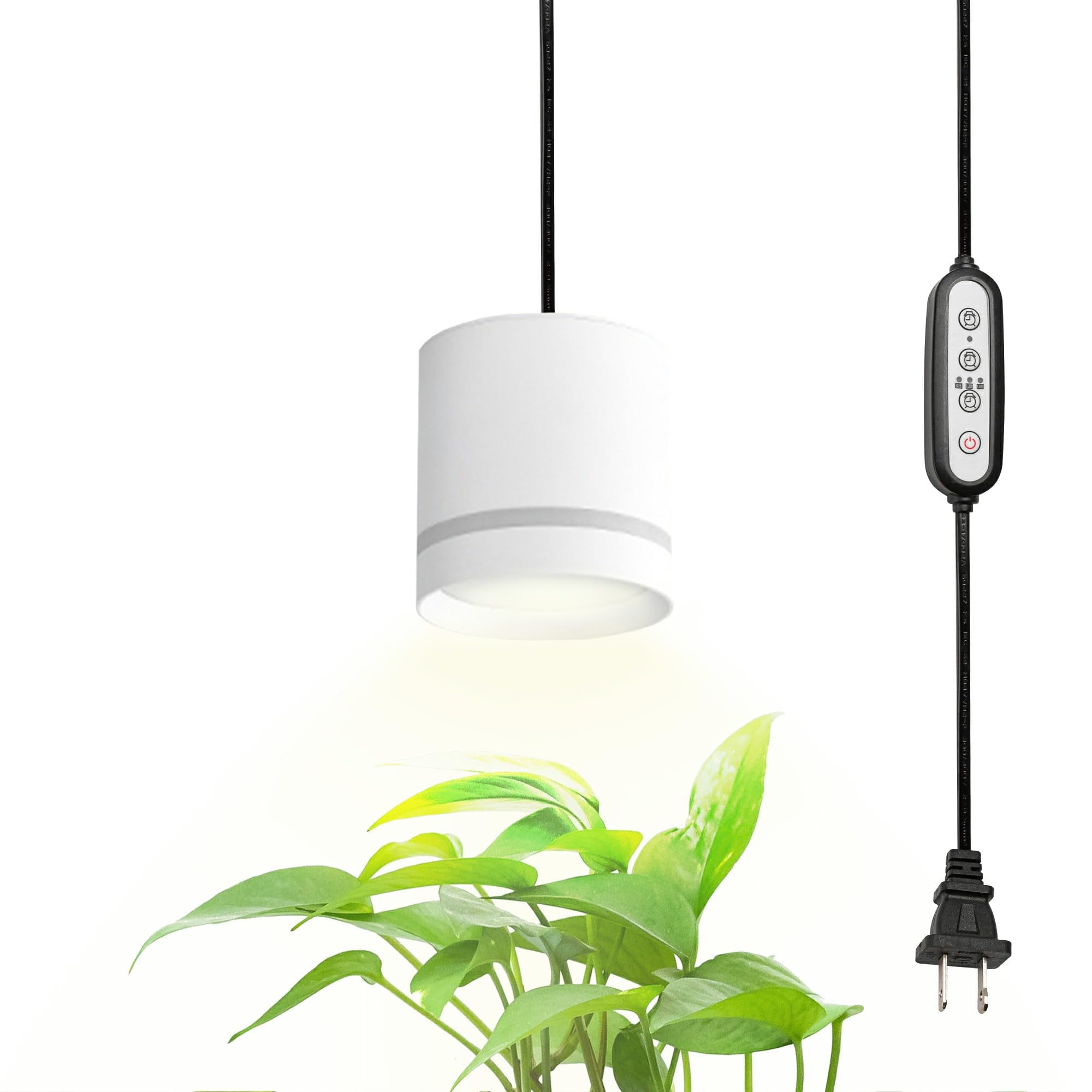 FSLiving 7W LED Swag Linear Look Plant Grow Light Plug-in Pendant Light ...