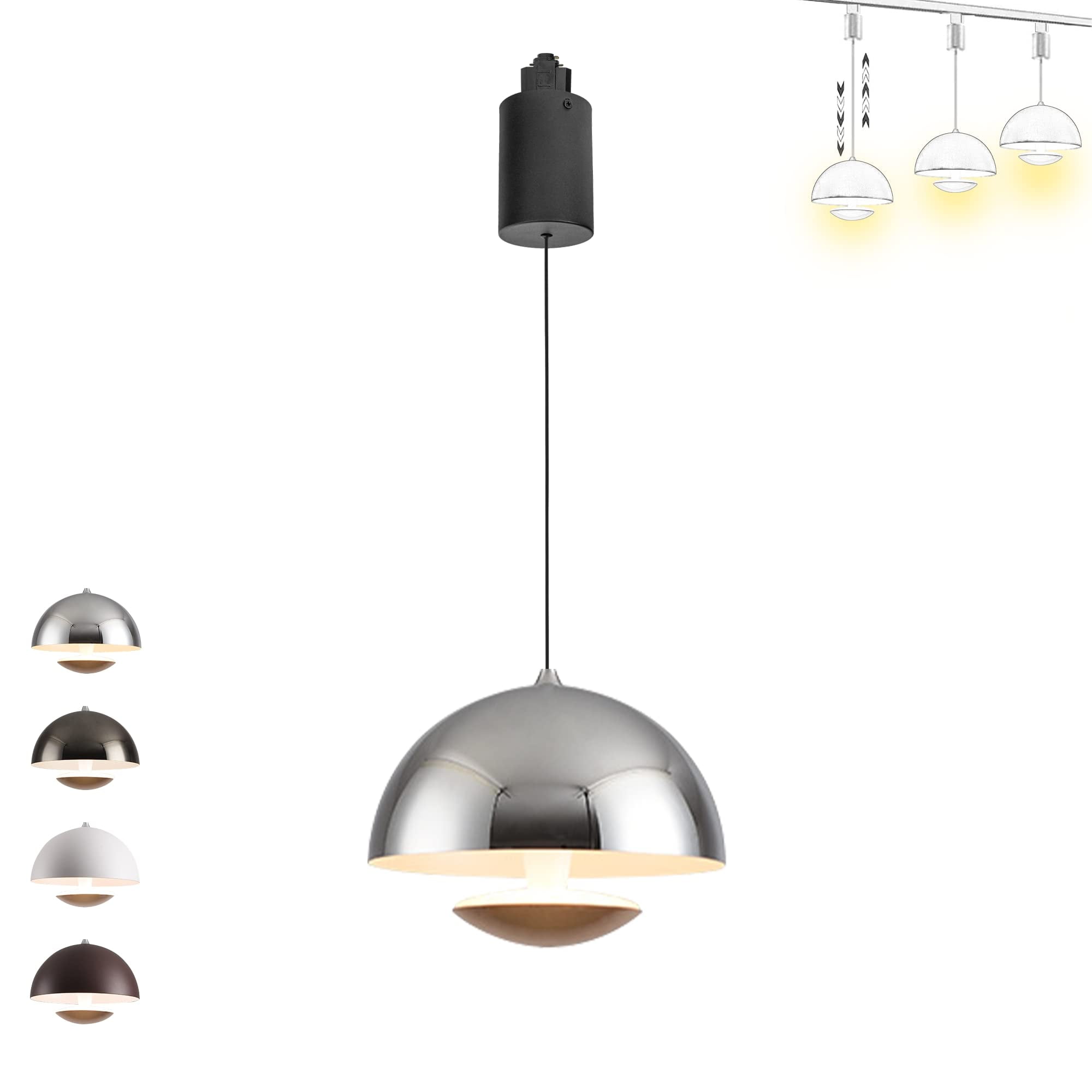 FSLiving 8W Adjustable Levitate Track Pendant Light H-Type Retractable ...