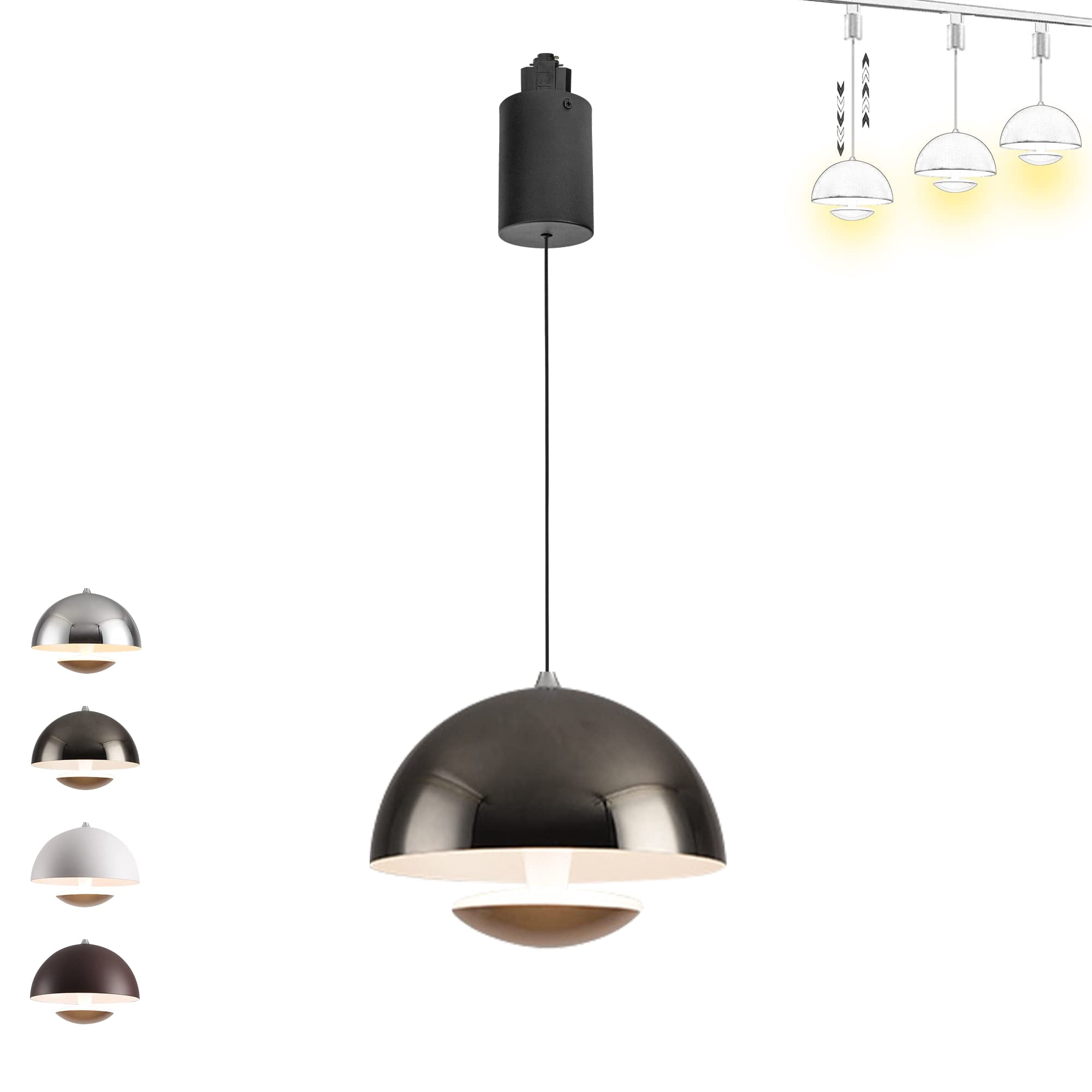 FSLiving 8W Adjustable Levitate Track Pendant Light H-Type Retractable ...