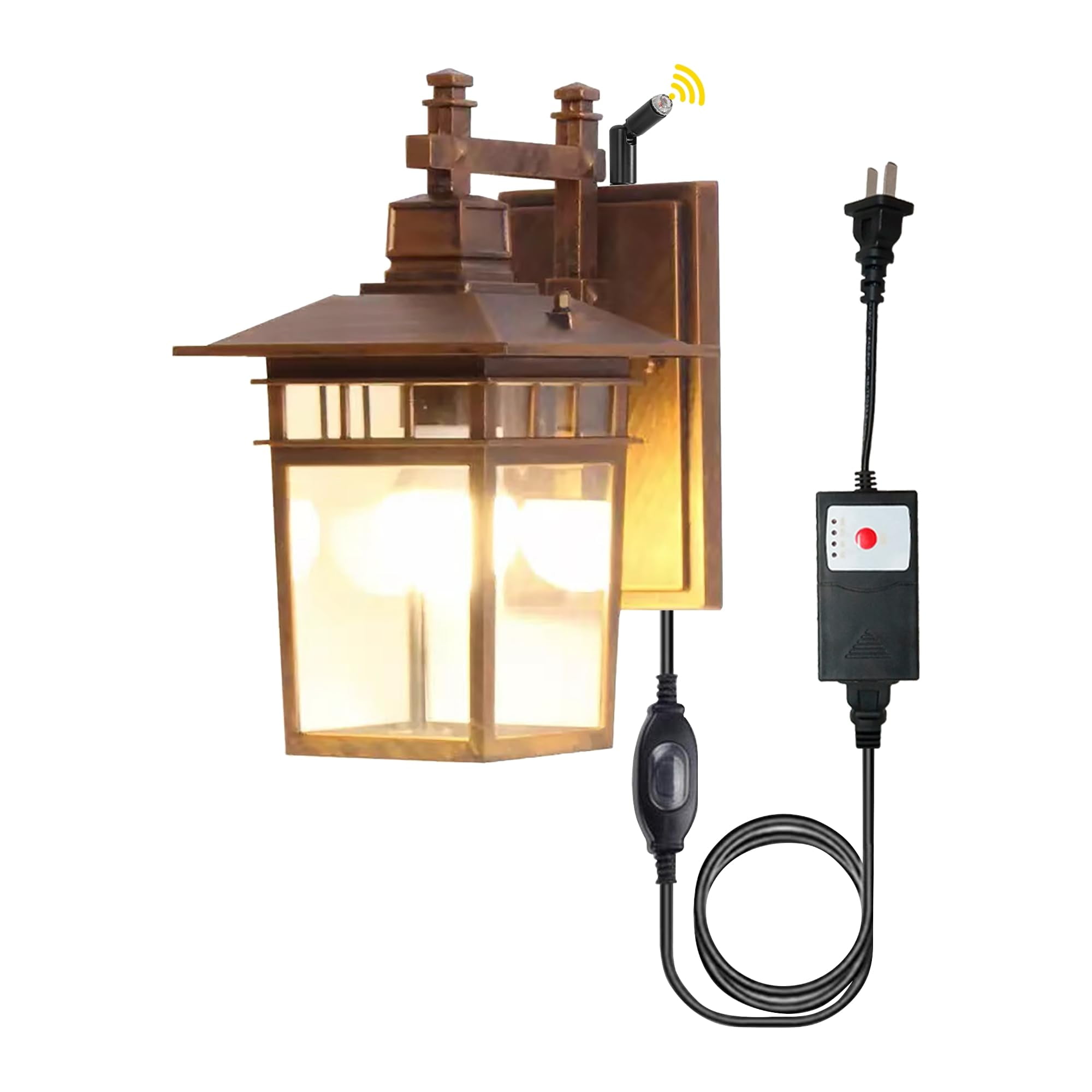 FSLiving AUTO Plug-in Wall Light Outdoor Indoor Timer Adjustable ...