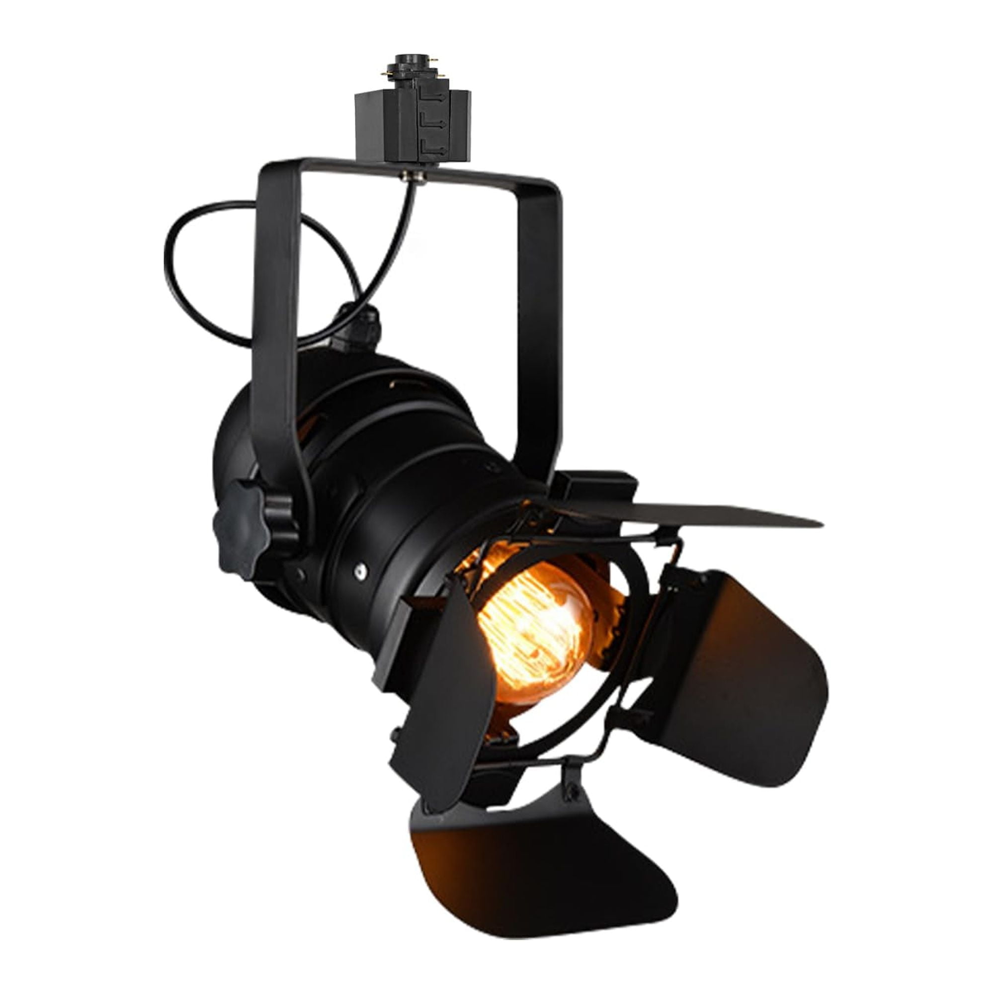 FSLiving Adjustable Angle H-Type Track Light E26 Base Light Black Metal ...