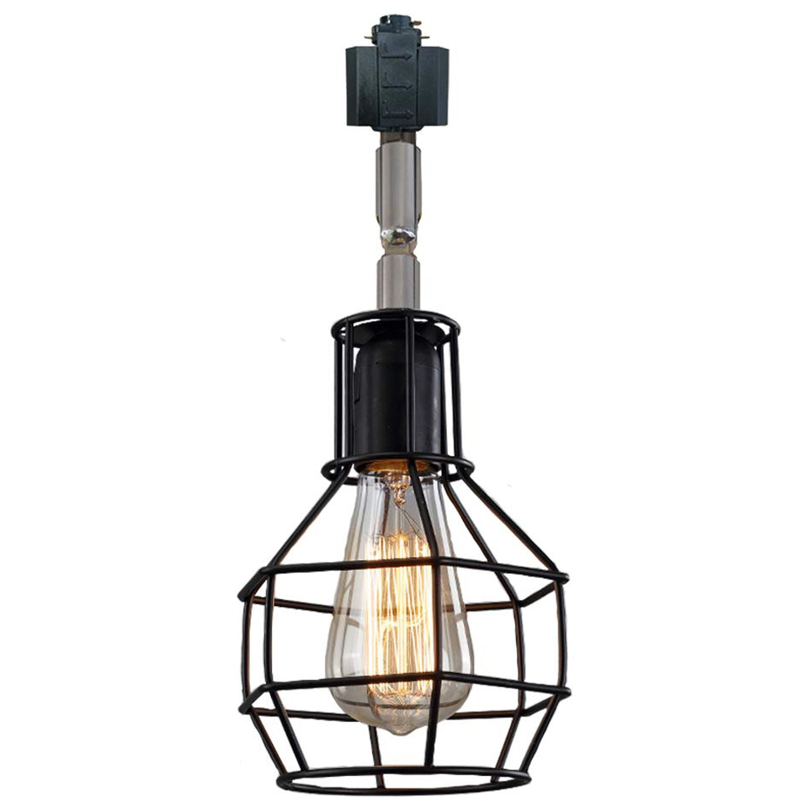 FSLiving Adjustable Angle H-Type Track Pendant Light E26 Base Black ...