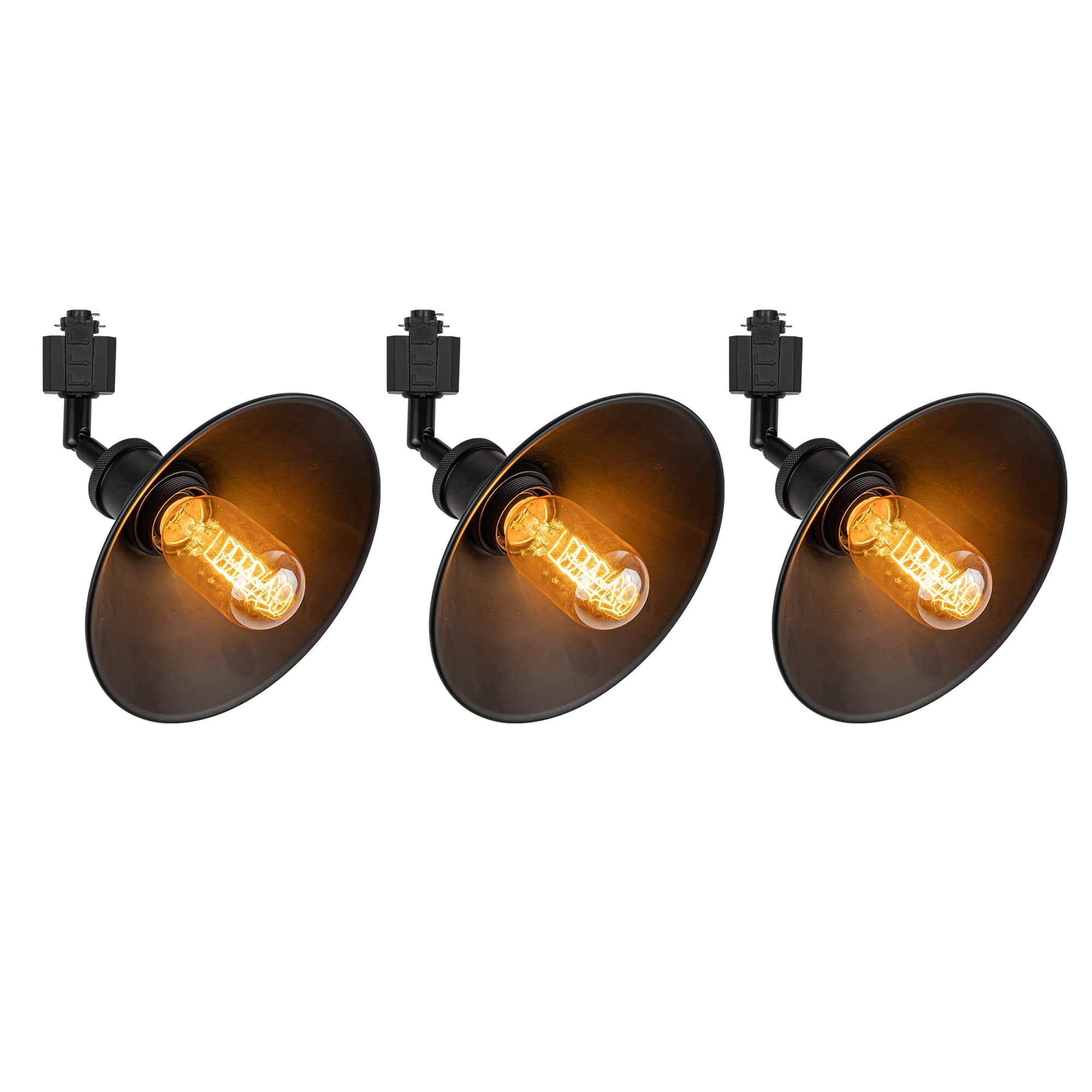 FSLiving Adjustable Angle H-Type Track Pendant Light E26 Matt Black ...