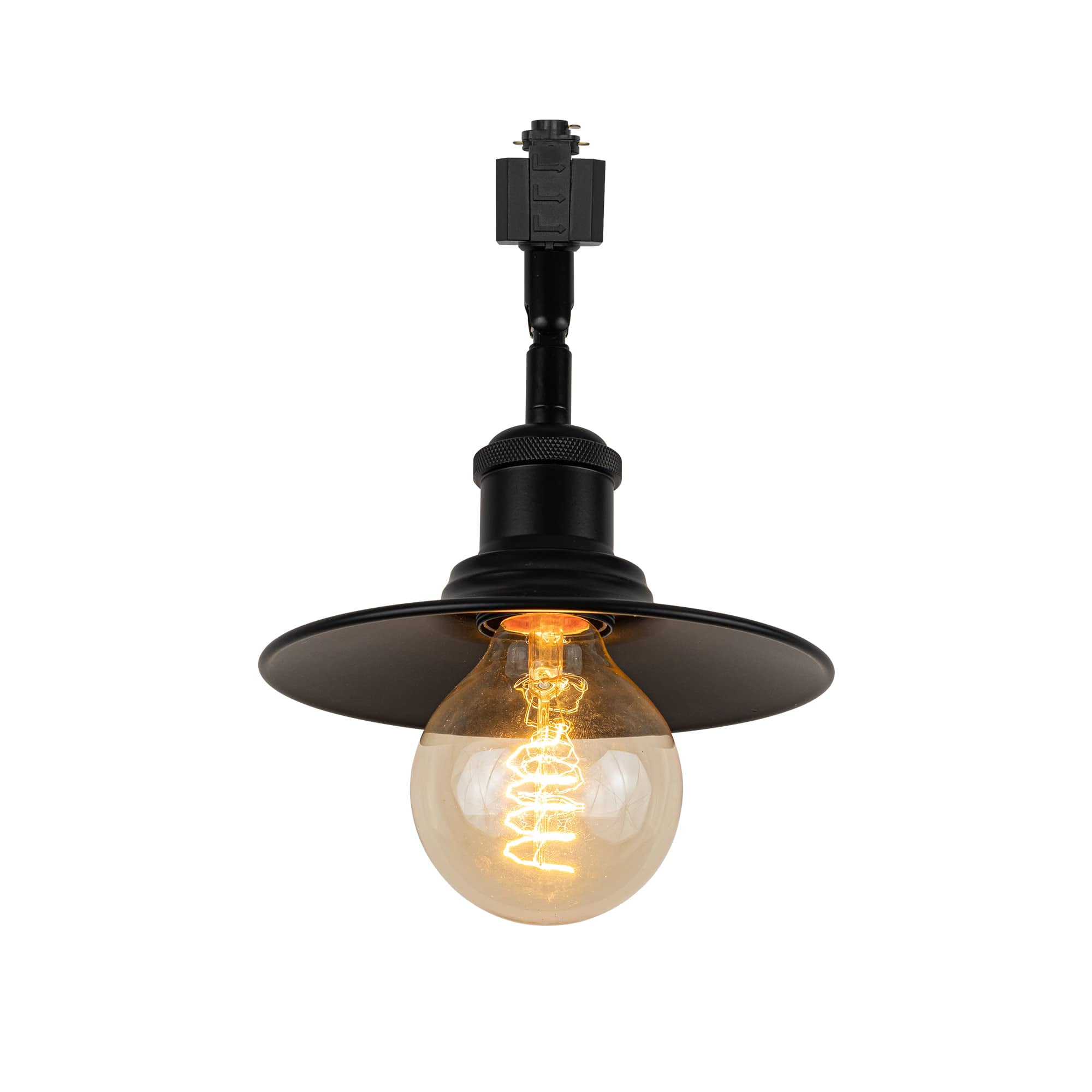 FSLiving Adjustable Angle H-Type Track Pendant Light E26 Matt Black ...