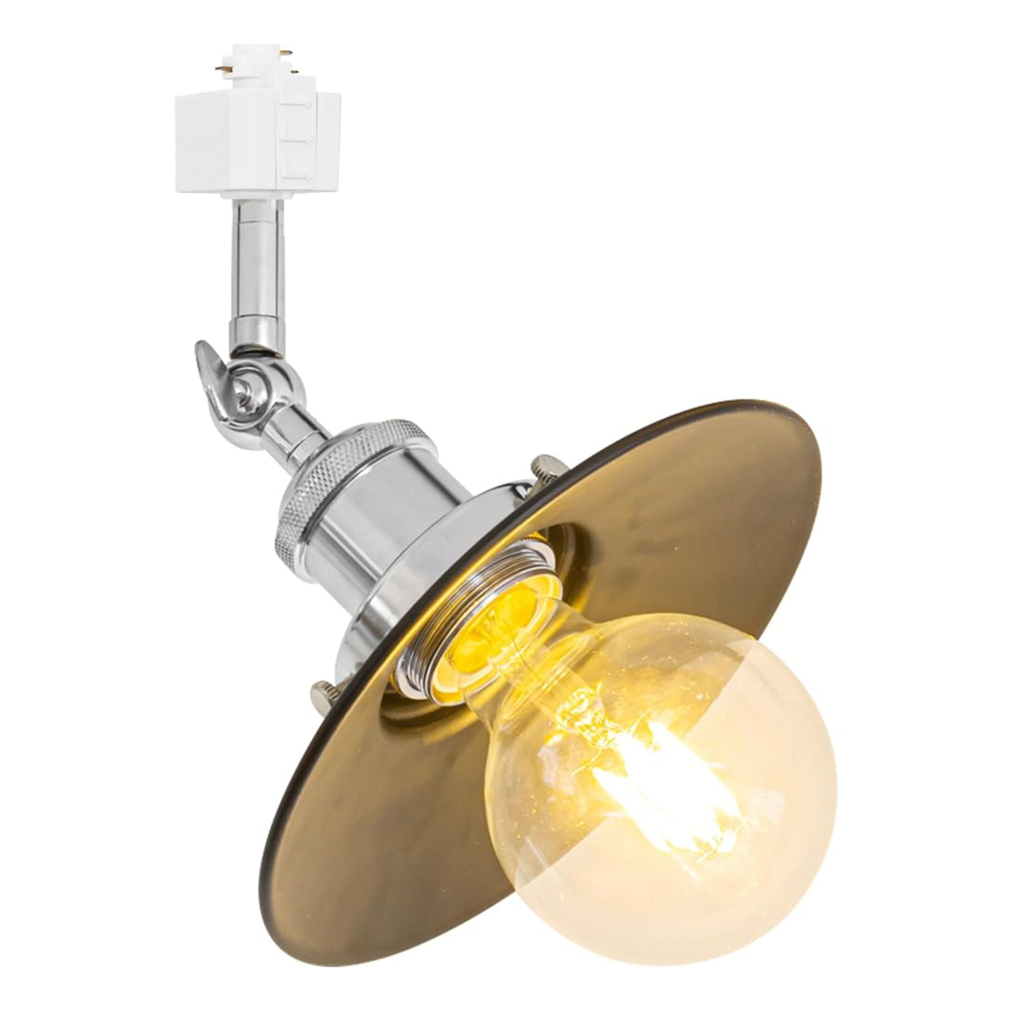 FSLiving Adjustable Angle H-Type Track Pendant Light with E26 Silver ...