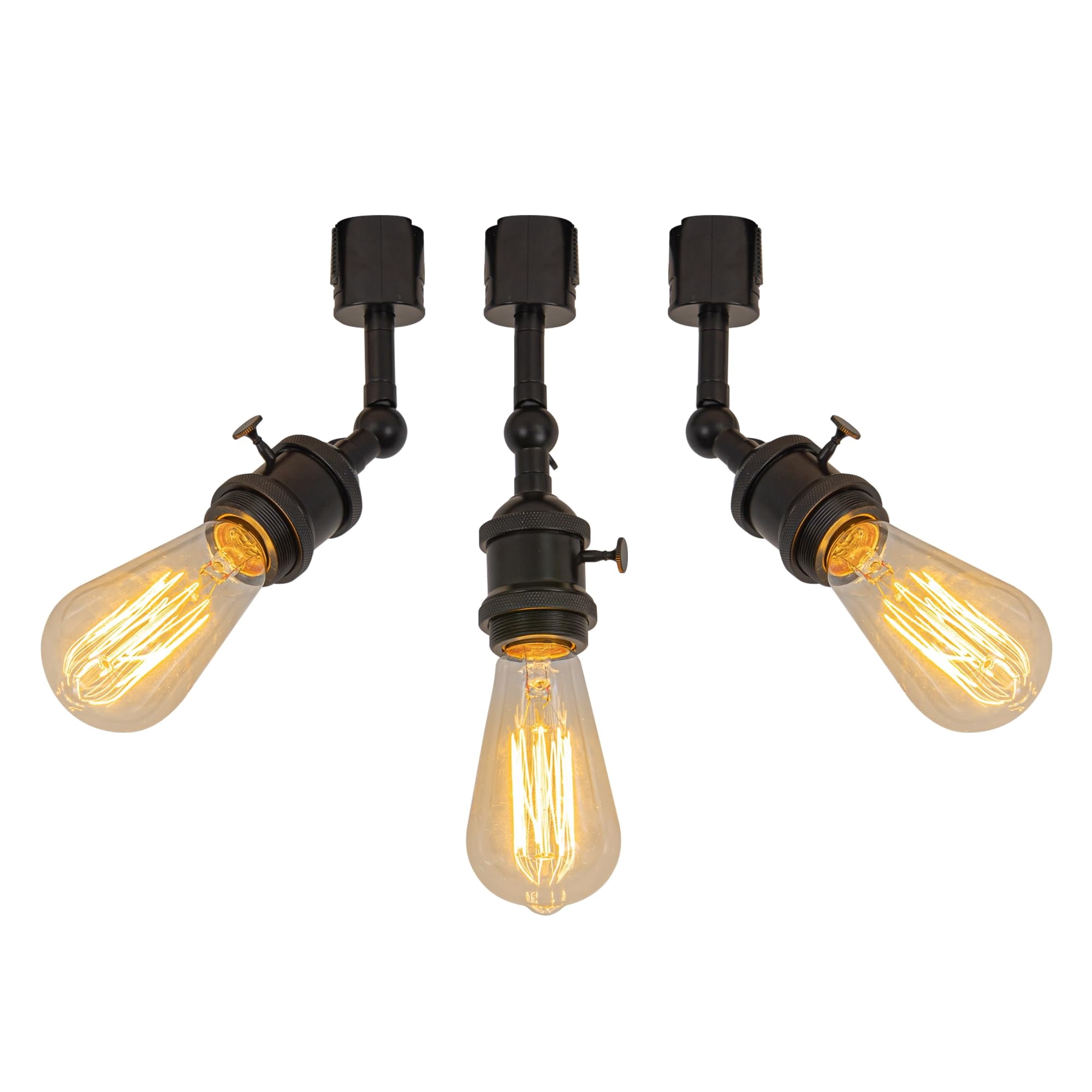 FSLiving Adjustable Angle H-Type Track Pendant Light,Vinatge E26 Matte ...